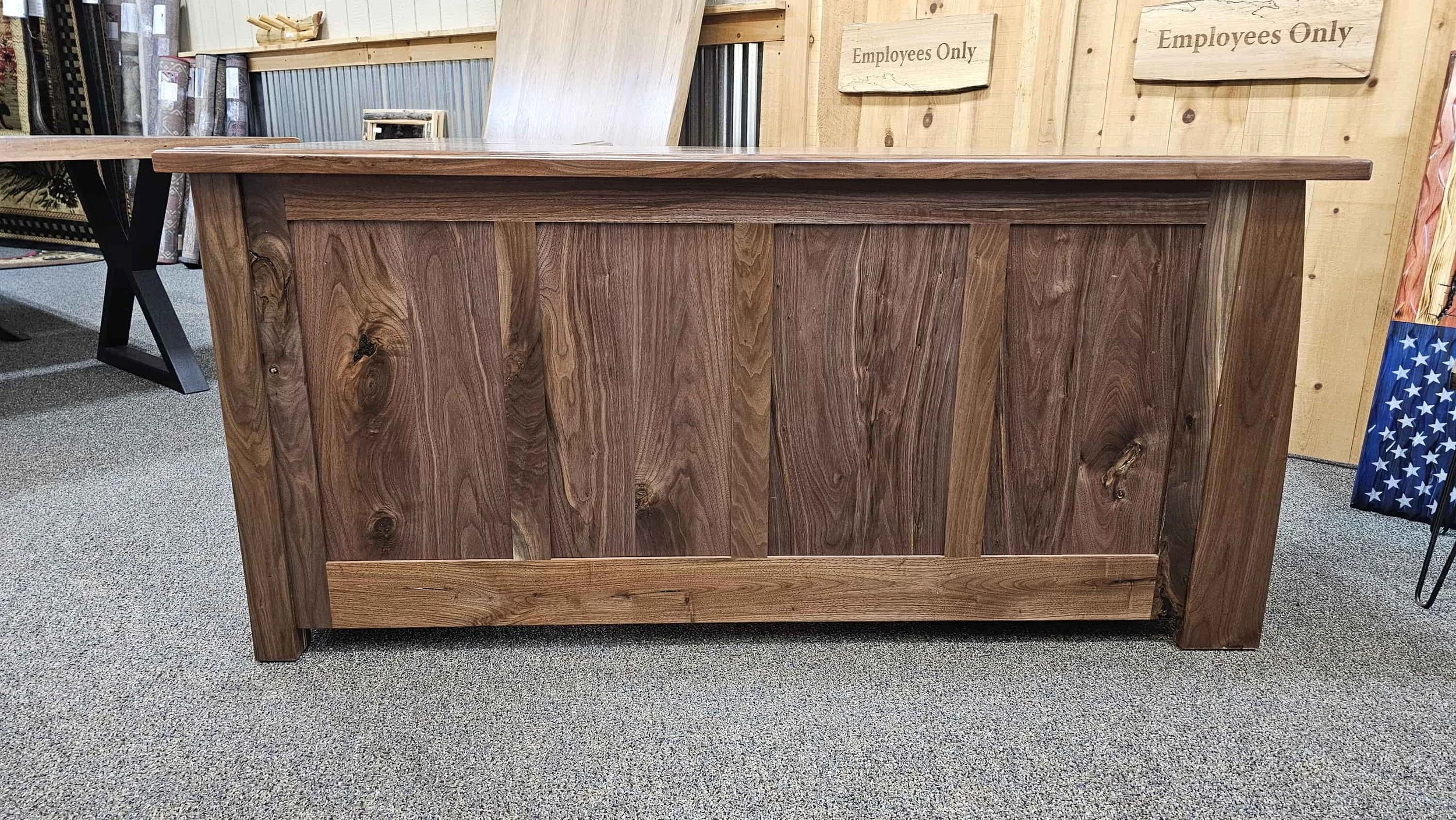 Modern Black Walnut "L" Desk — EZ Mountain Rustic Furniture