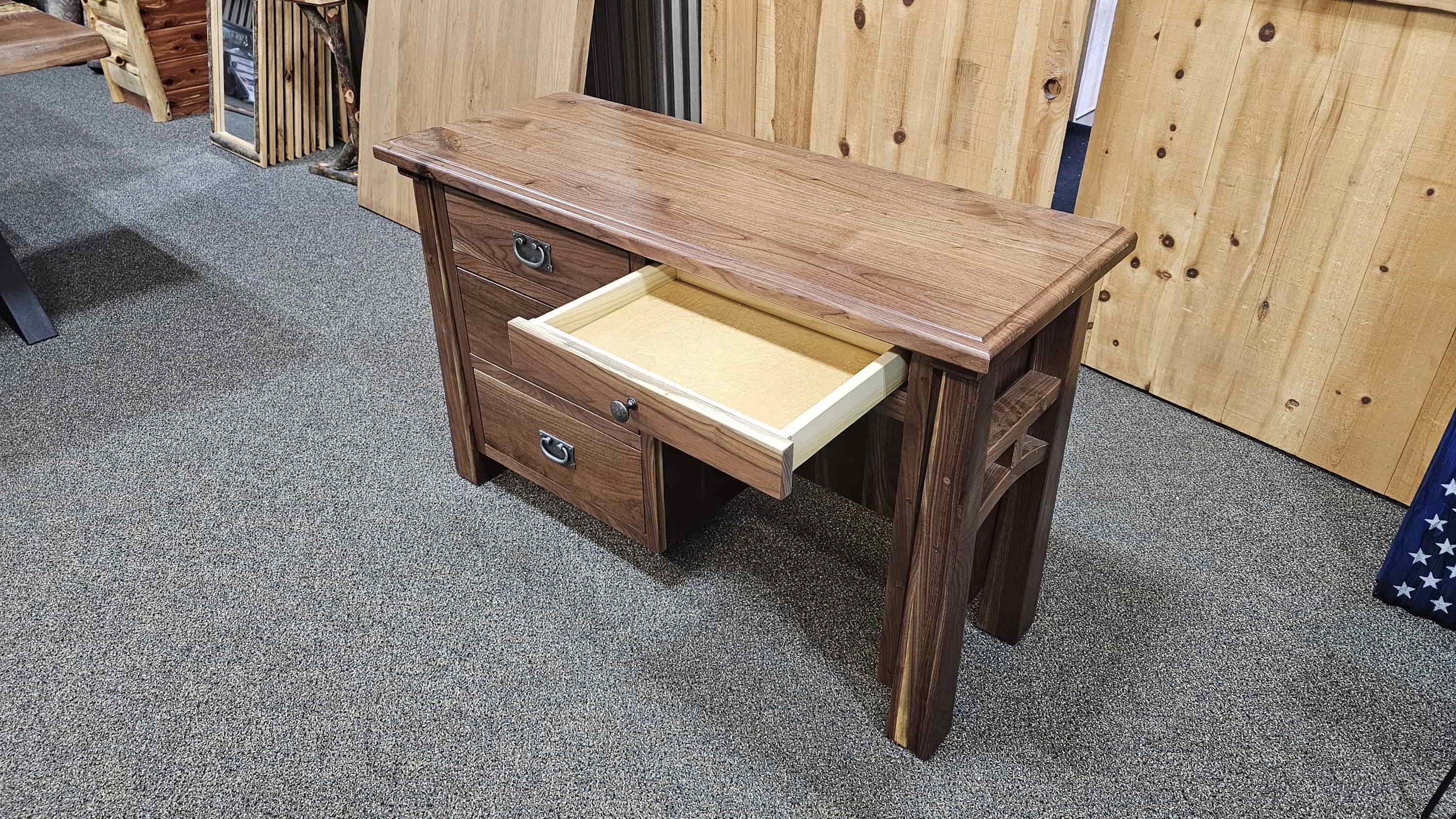Modern Black Walnut Student Desk — EZ Mountain Rustic Furniture