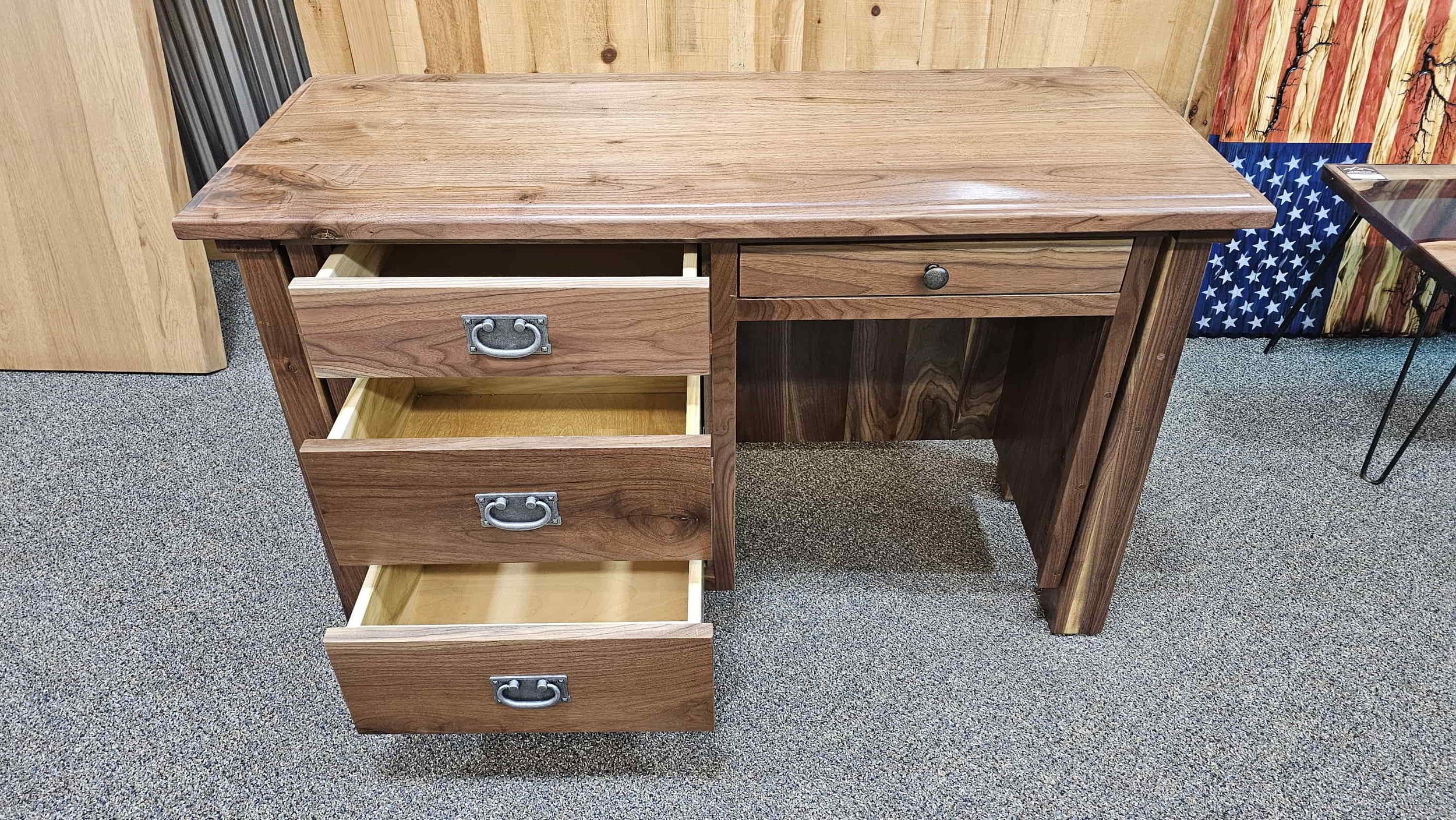 Modern Black Walnut Student Desk — EZ Mountain Rustic Furniture