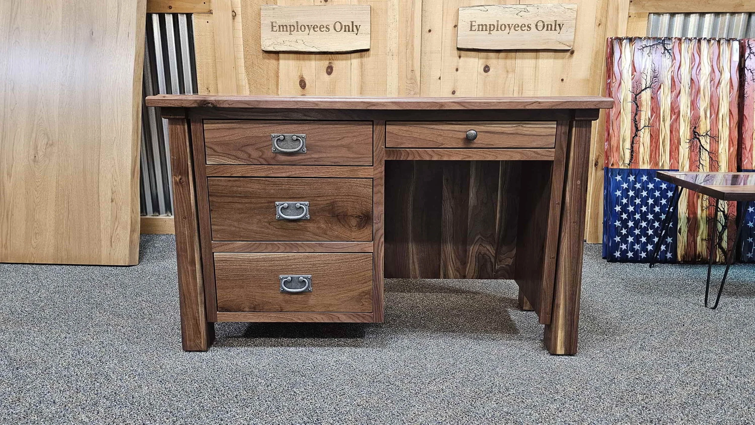 Modern Black Walnut Student Desk — EZ Mountain Rustic Furniture