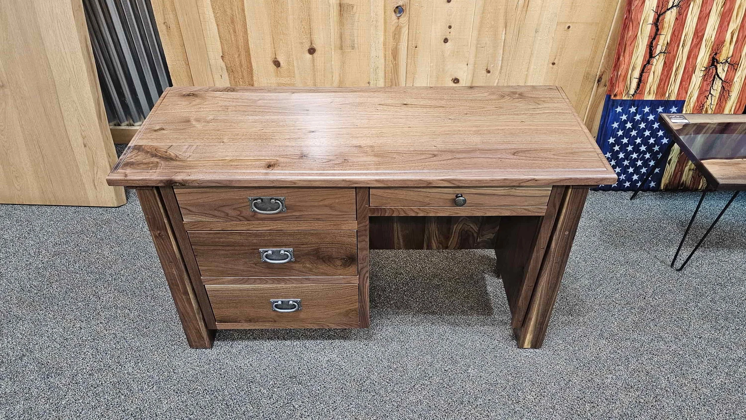Modern Black Walnut Student Desk — EZ Mountain Rustic Furniture