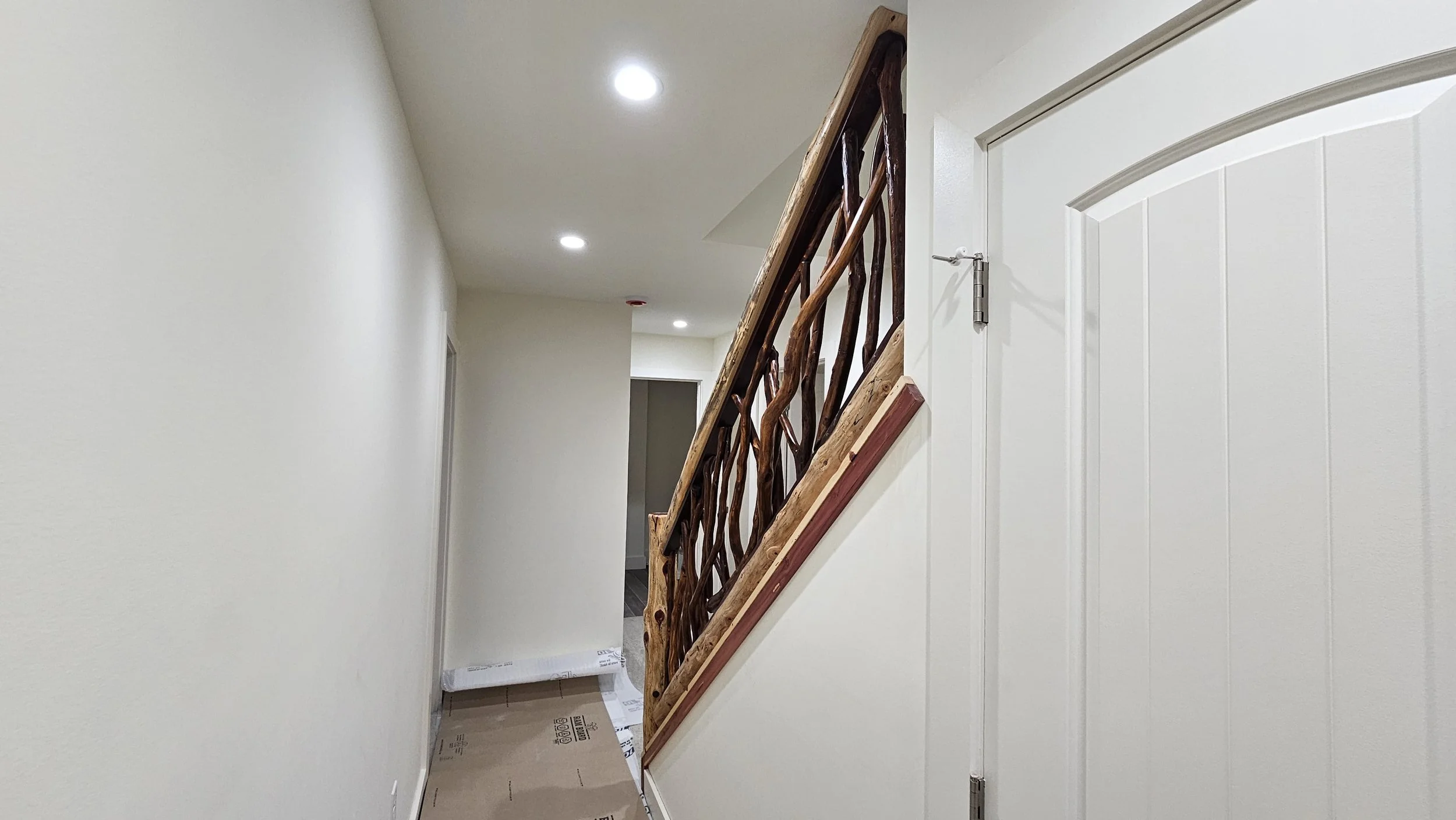 Red Cedar Stained Twig Railing — EZ Mountain Rustic Furniture