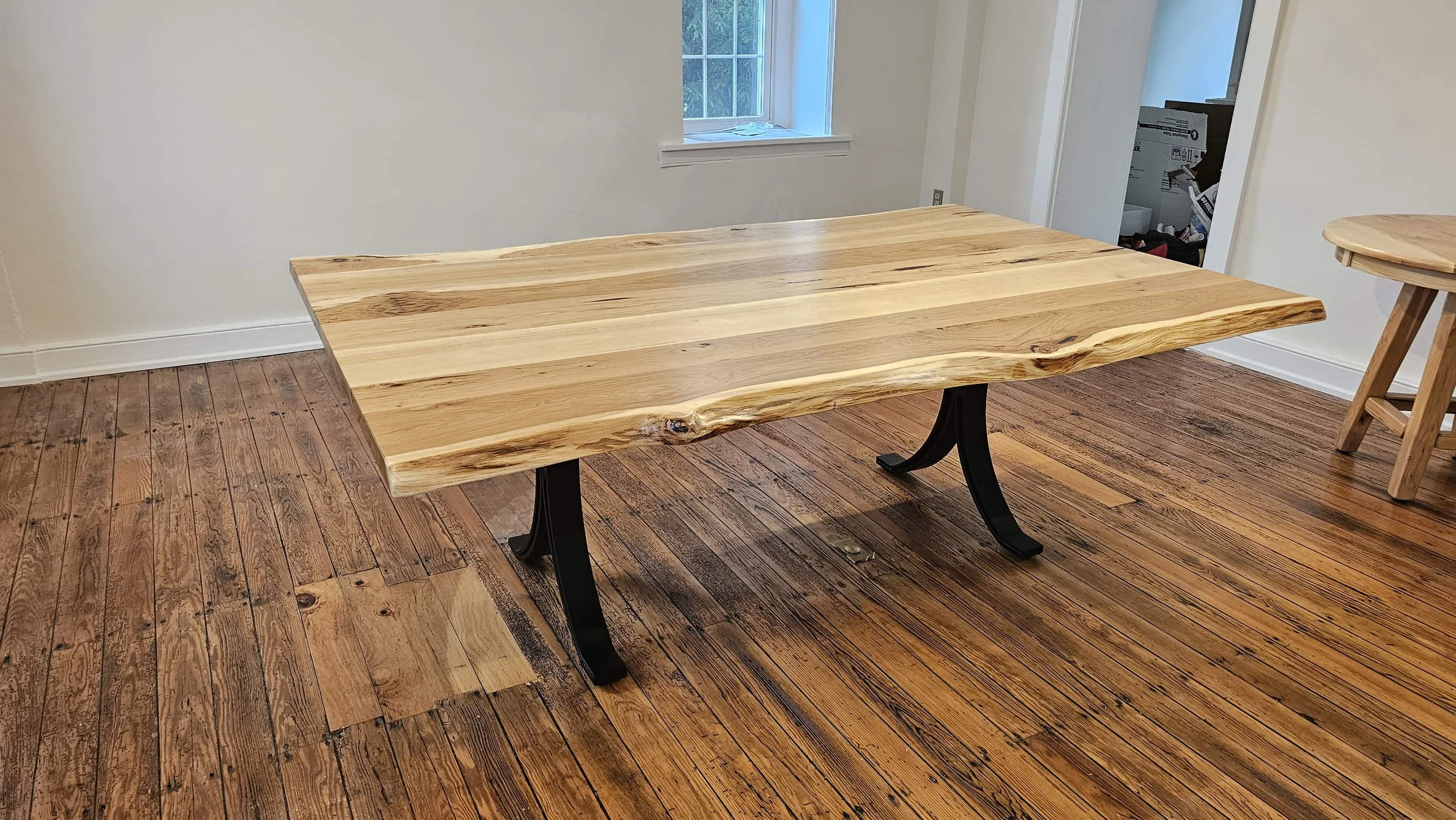 Rustic Hickory Log Dining Table — EZ Mountain Rustic Furniture