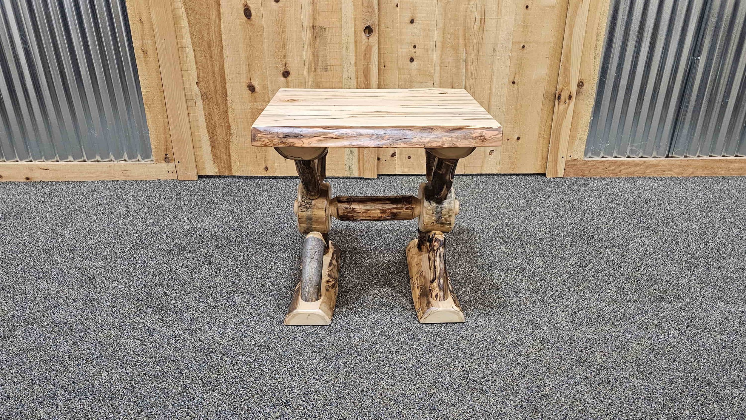 Aspen Wagon Wheel End Table — EZ Mountain Rustic Furniture