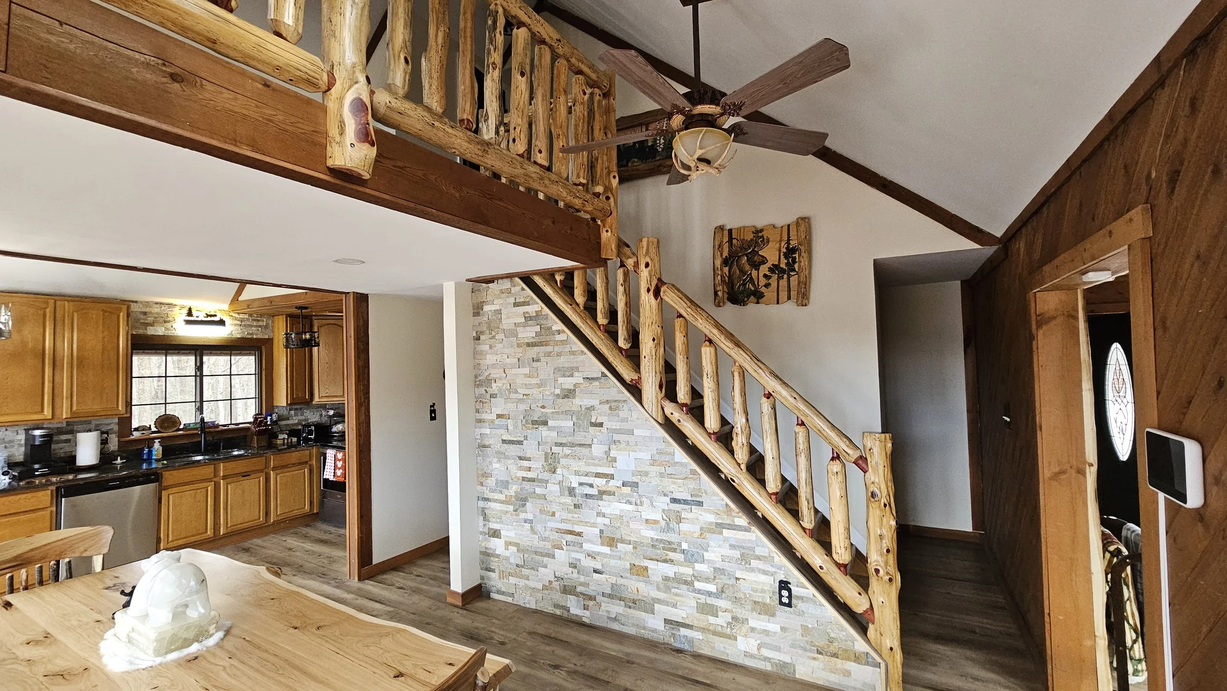 Red Cedar Log Railing — EZ Mountain Rustic Furniture