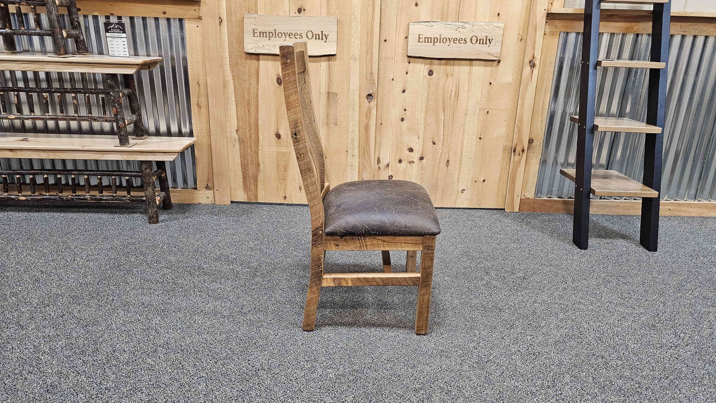 Barnwood Comfort Chair with Padded Seat — EZ Mountain Rustic Furniture