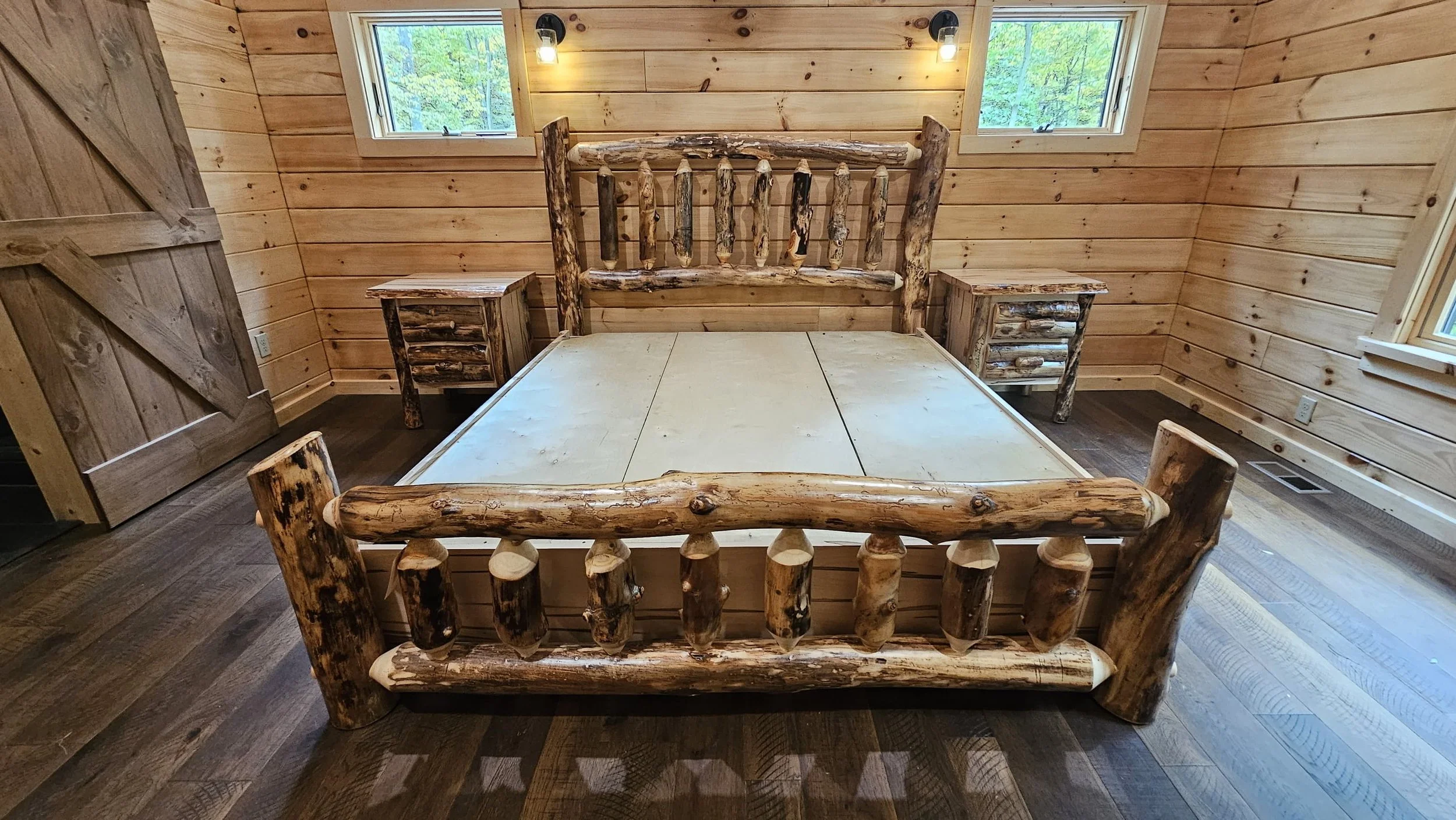 Aspen Platform Log Bed with Drawers — EZ Mountain Rustic Furniture
