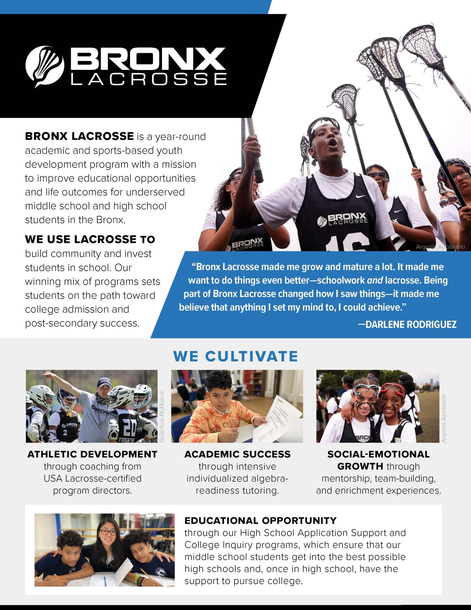 Youth development program in the South Bronx — Bronx Lacrosse