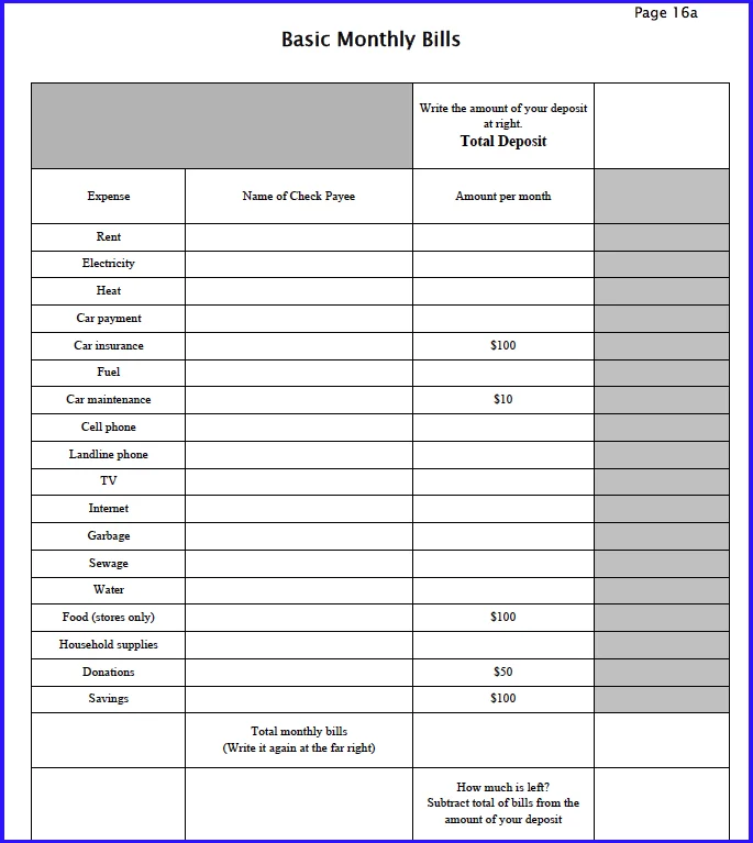 The Checkbook Project — Math Things