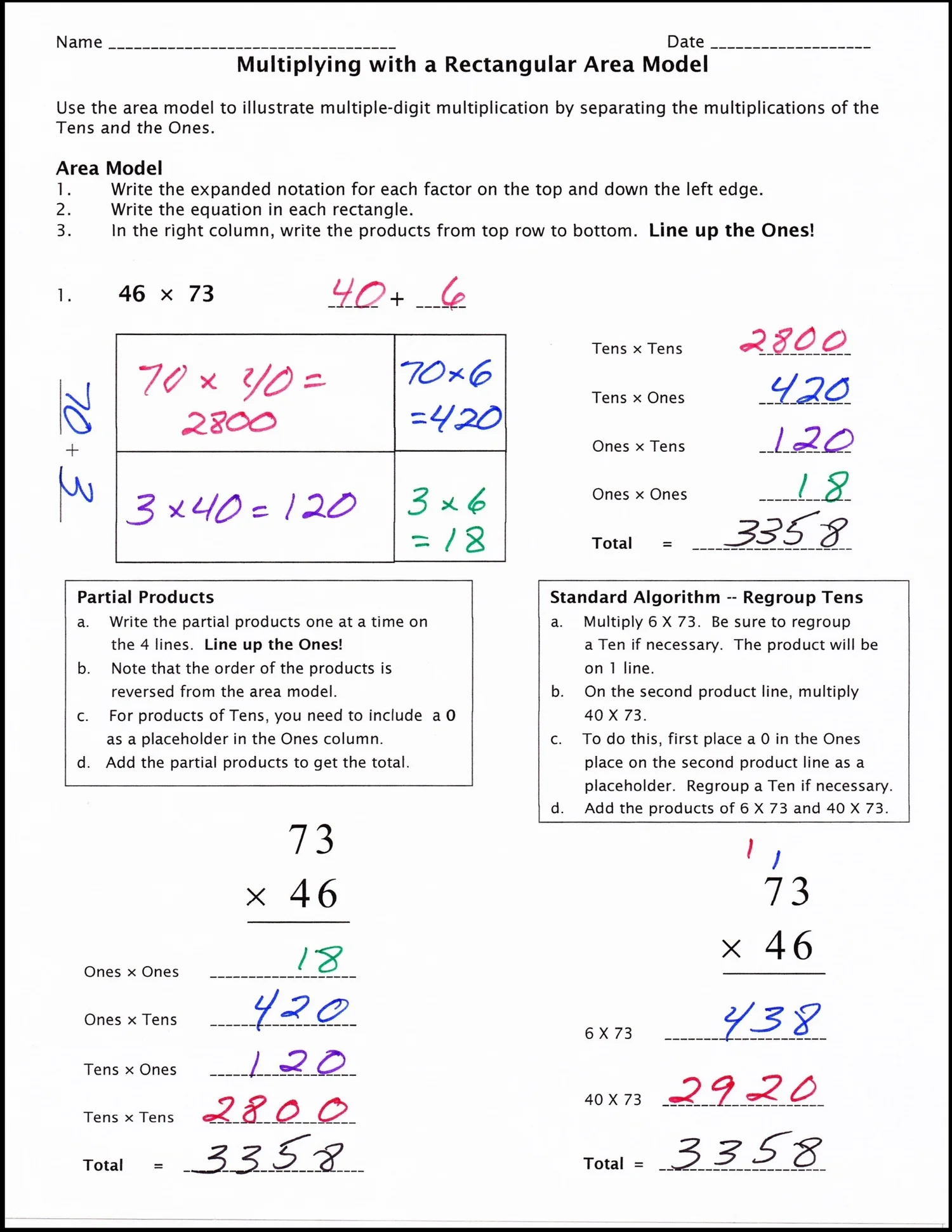 Area Model of Multiplication — Math Things