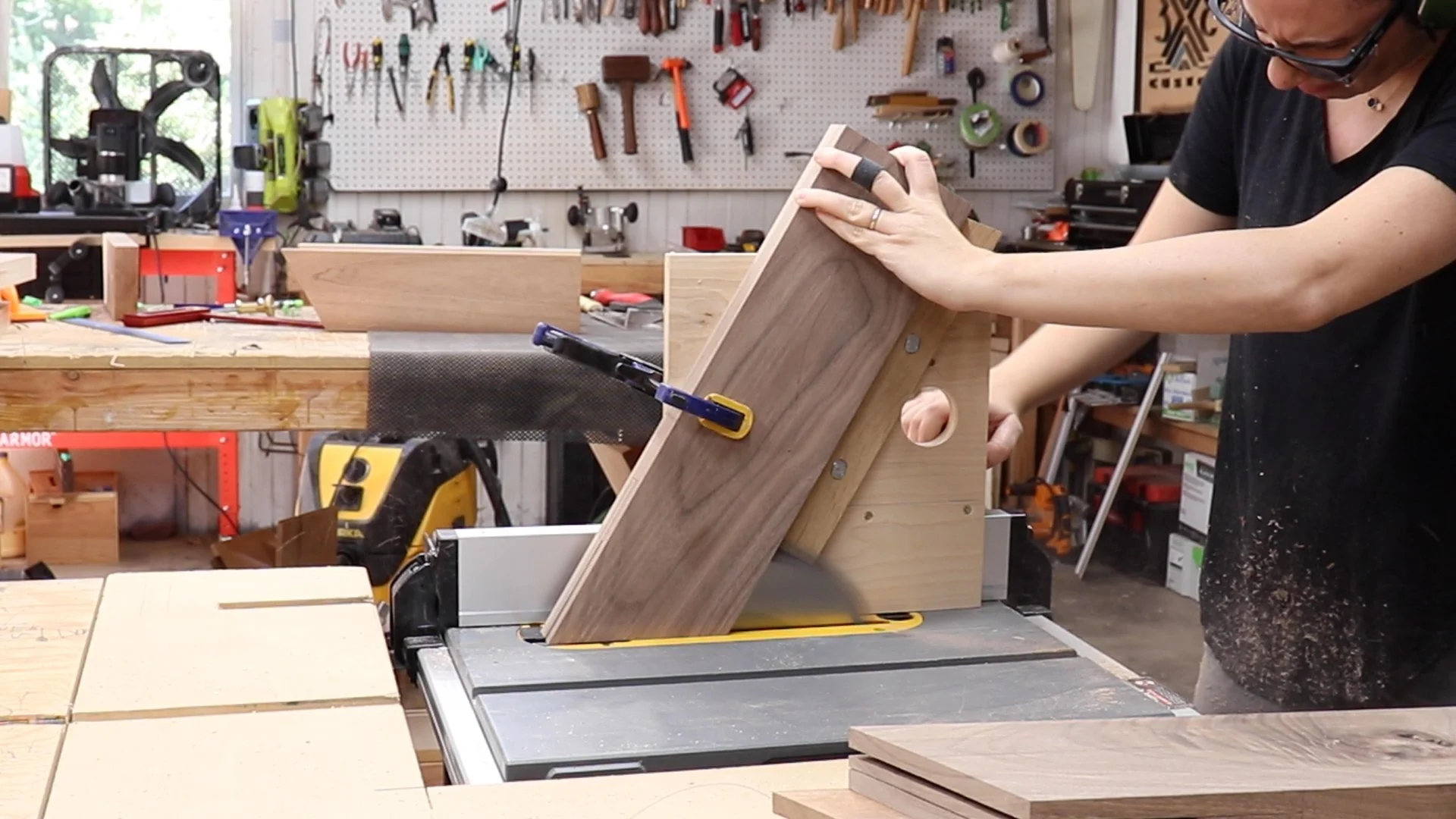 Side Table with Angled Box Joints — 3x3 Custom