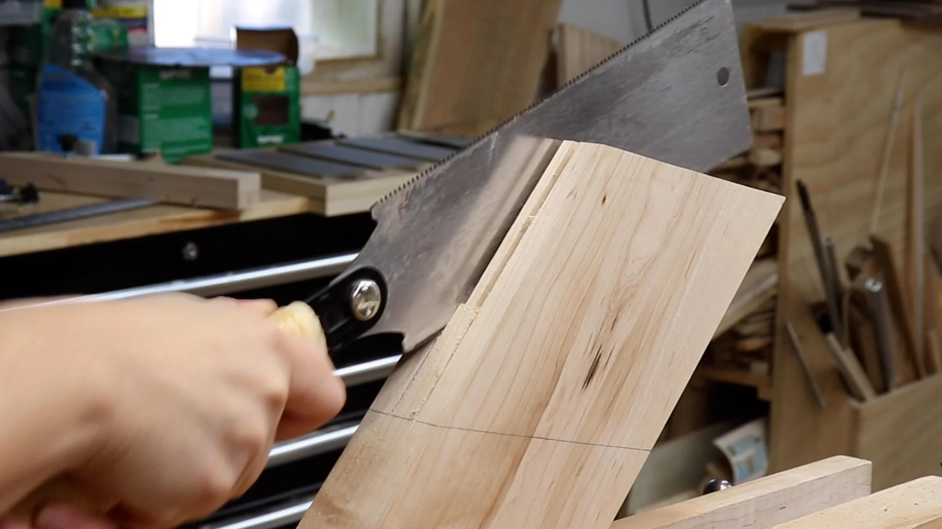 Side Table with Angled Box Joints — 3x3 Custom