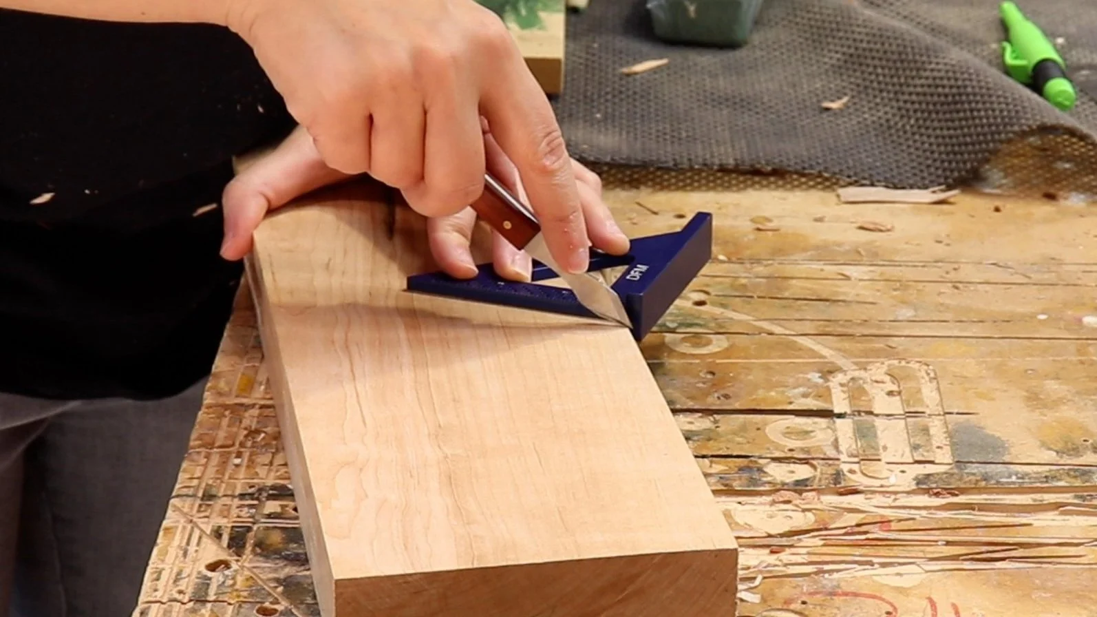 Side Table with Angled Box Joints — 3x3 Custom
