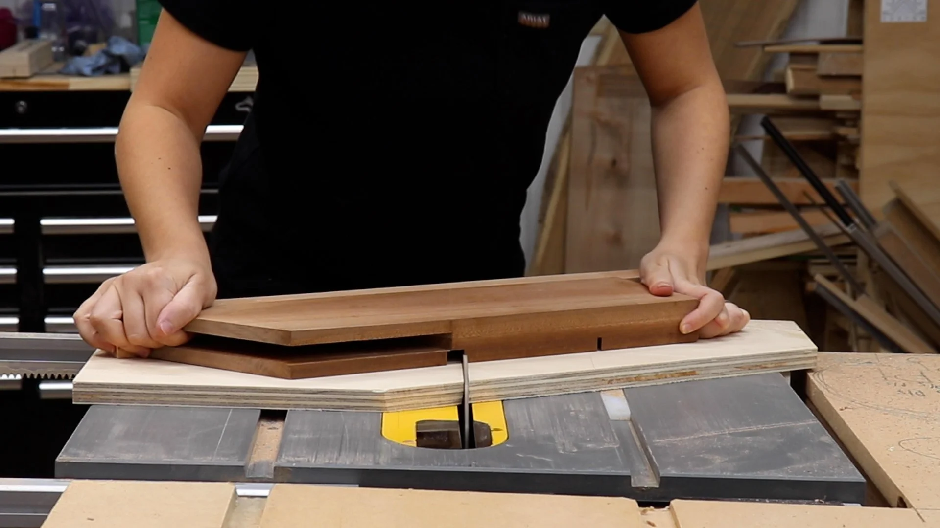 Side Table with Angled Box Joints — 3x3 Custom