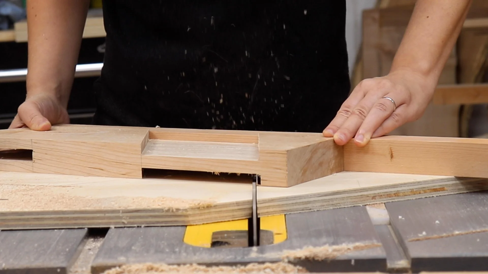 Side Table with Angled Box Joints — 3x3 Custom