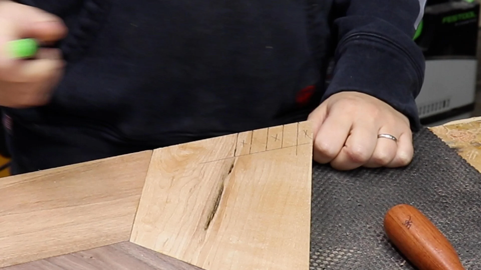 Side Table with Angled Box Joints — 3x3 Custom