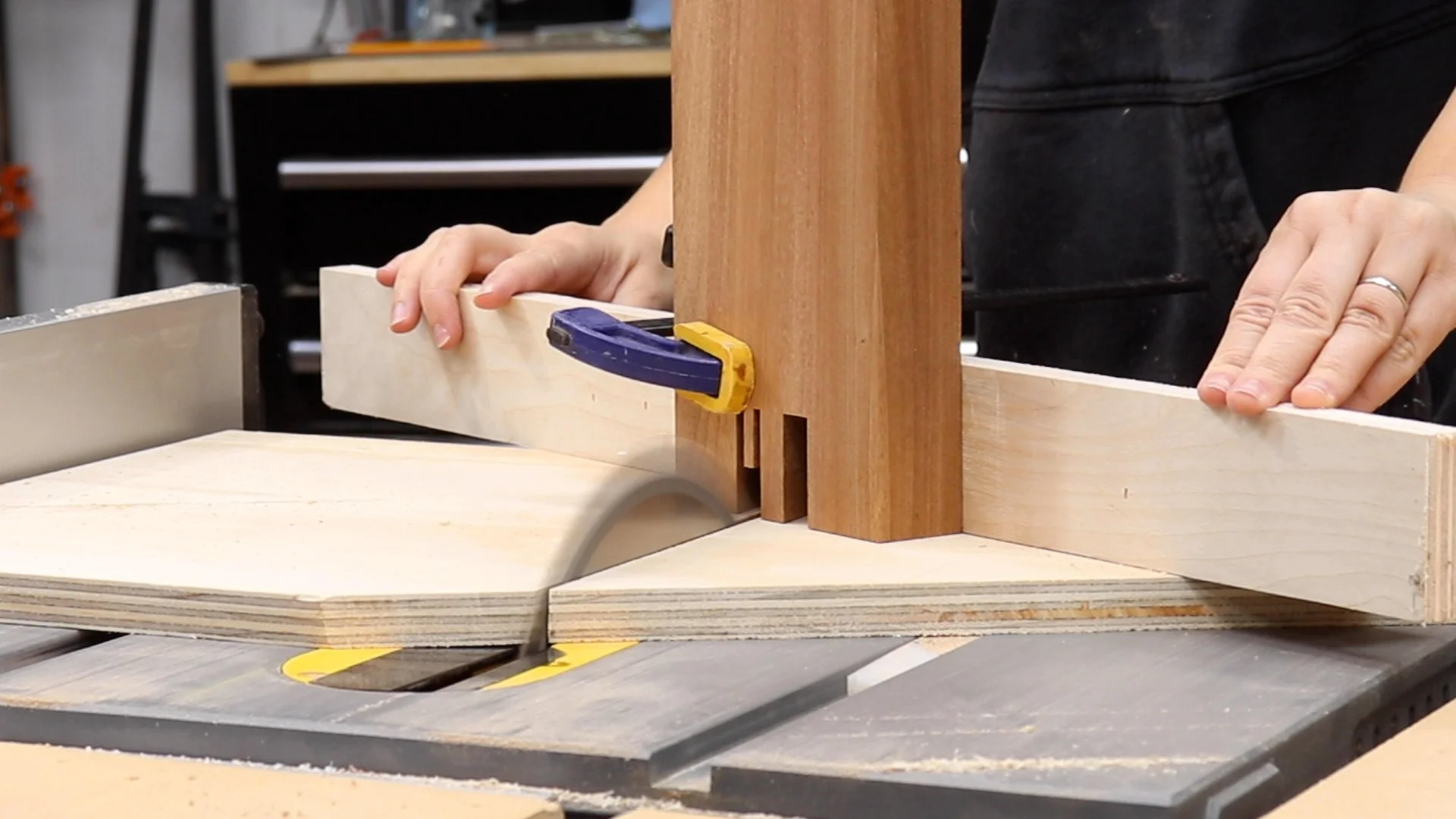 Side Table with Angled Box Joints — 3x3 Custom