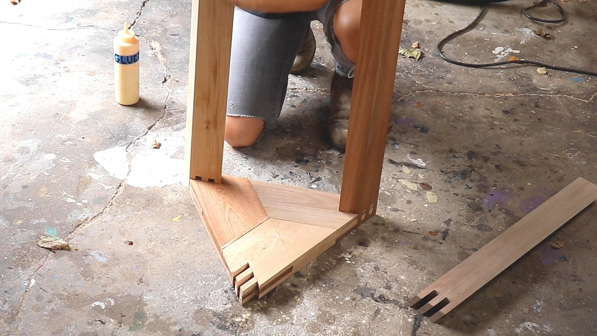 Side Table with Angled Box Joints — 3x3 Custom