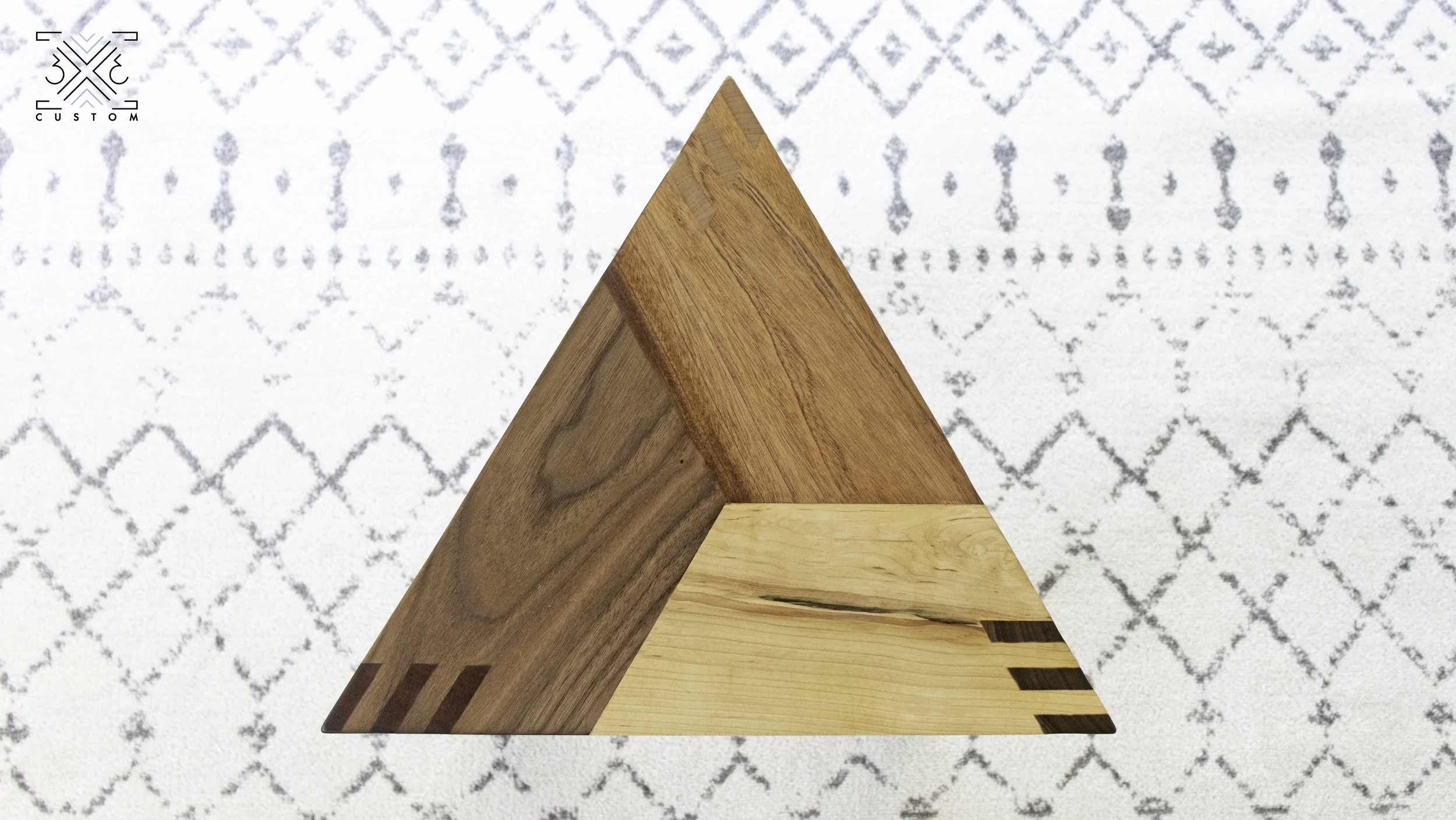 Side Table with Angled Box Joints — 3x3 Custom