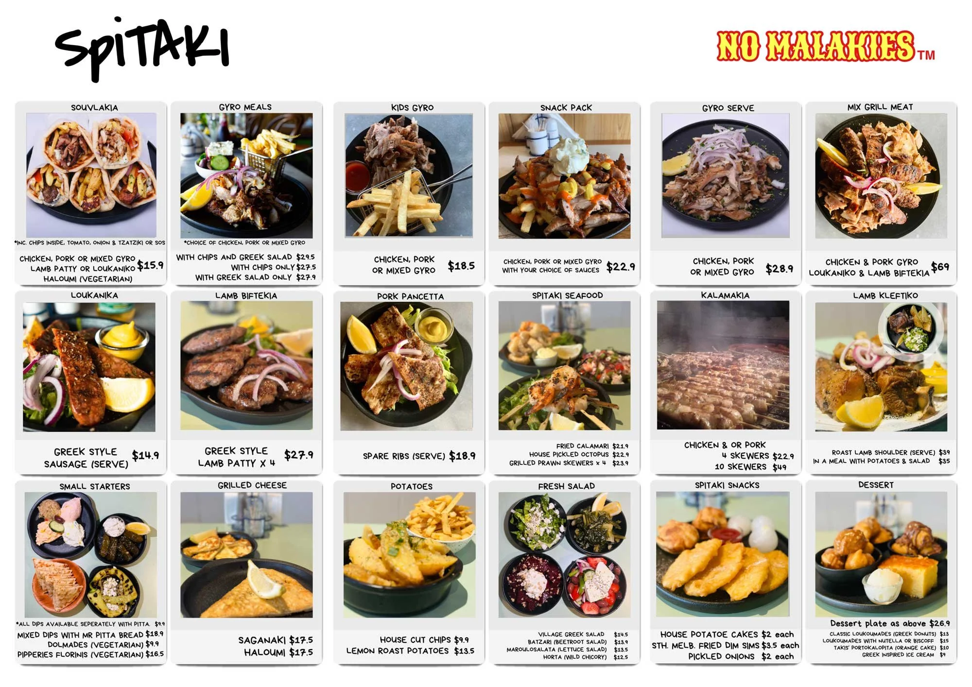 Menu — spitaki souvlaki