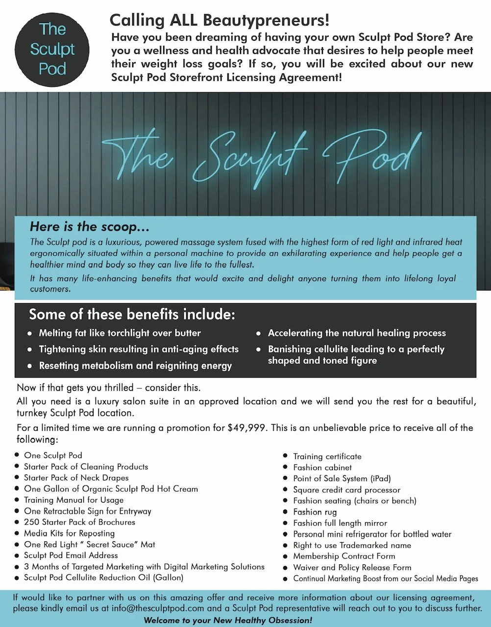 PURCHASE A SCULPT POD FRANCHISE! — The Sculpt Pod