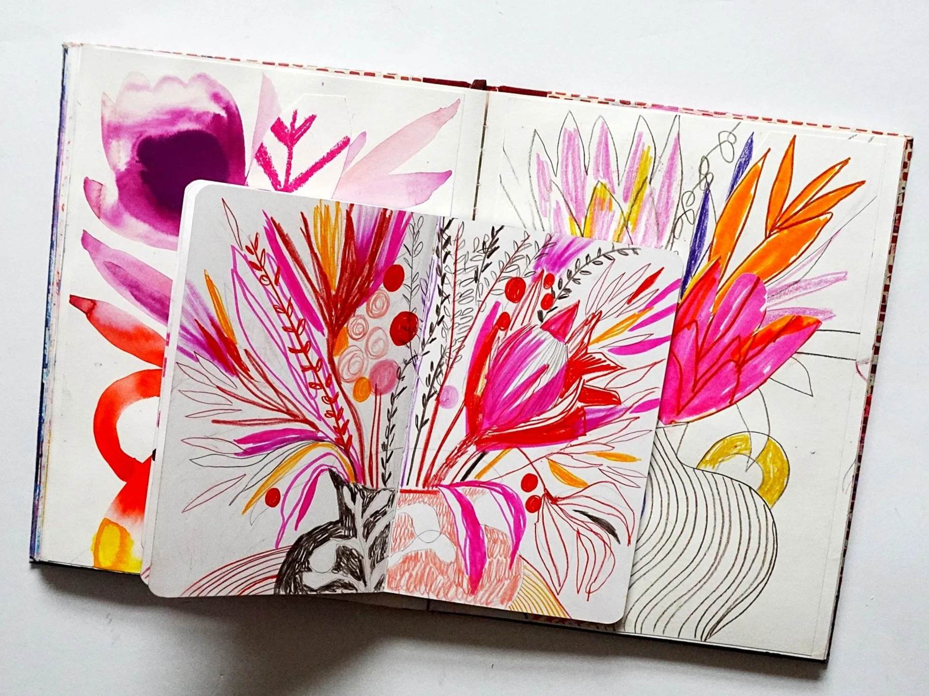JOY FILLED FLOWERS: MIXED MEDIA SKETCHBOOK CLASS — HELEN WELLS ARTIST