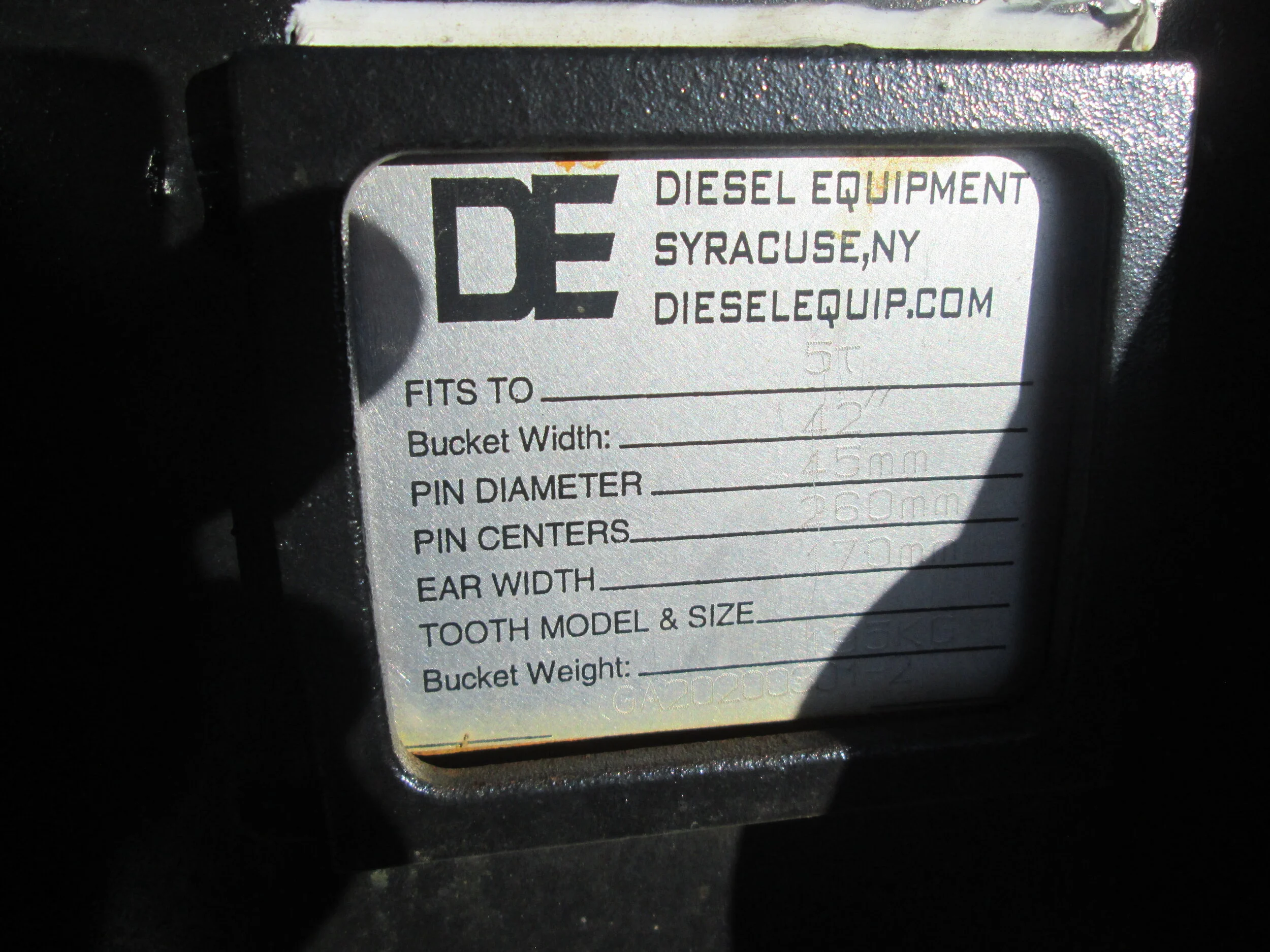 #7135 42"New DE/Trojan Skeleton Ditching Bucket, Cat 304C, Bobcat E50 ...