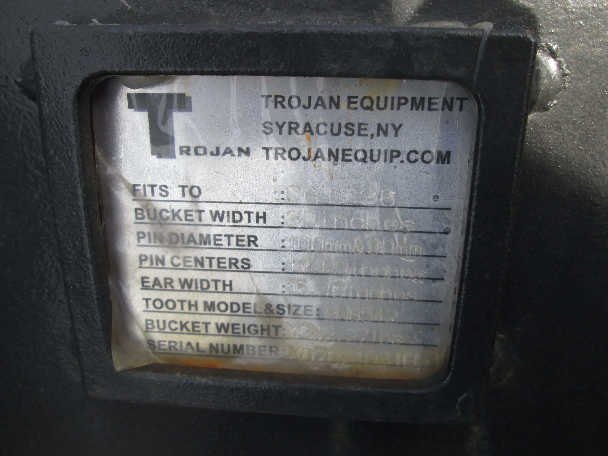 #1726- New 30" Trojan Tooth Bucket CAT336 - REGULAR PRICE $5,198.96 ...