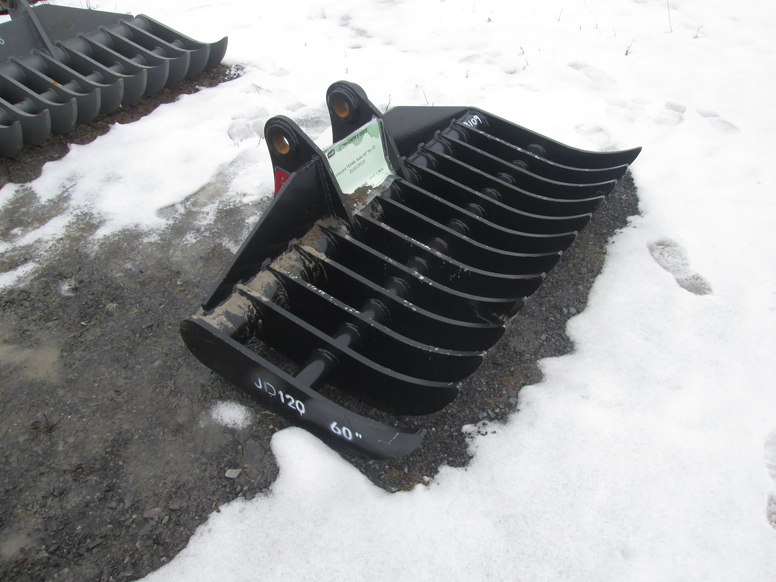 #3329 New TERAN 61" Root Rake HITACHI EX120, KOBELCO SK120, JOHN DEERE ...