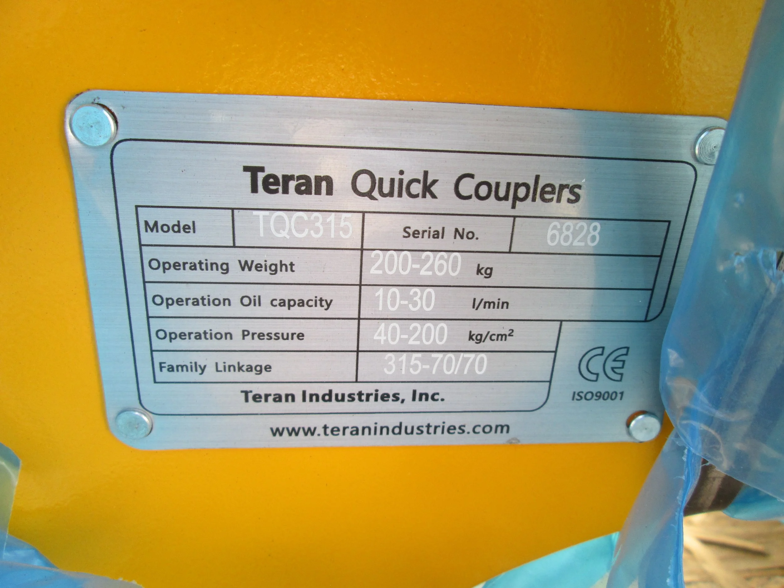 #6828 NEW TERAN HYDRAULIC QUICK COUPLER CAT 315 -REGULAR PRICE $6,238. ...