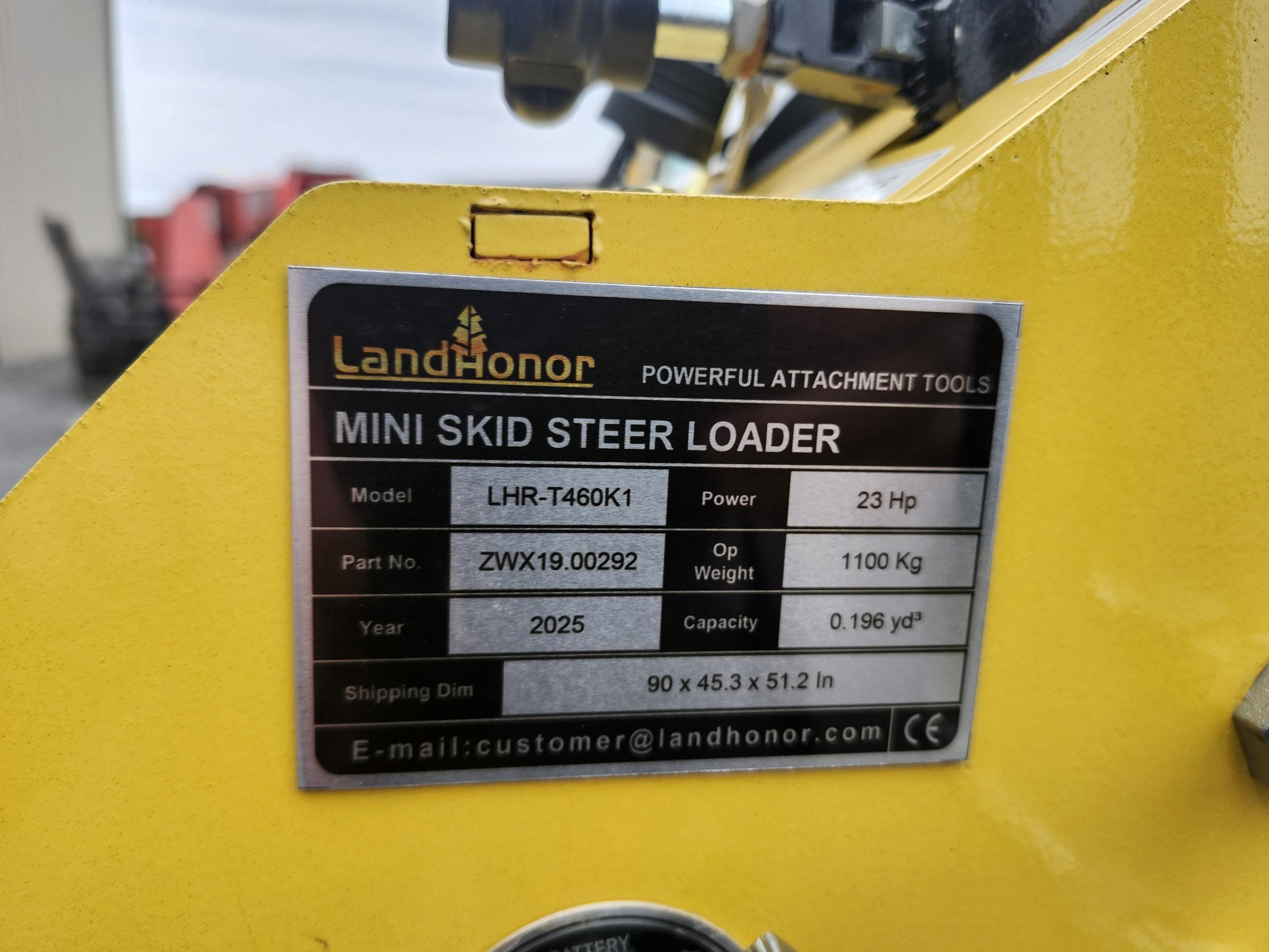 #0292 New Land Honor LHR-T460K1 23HP Stand On Skid Steer — Carroll ...