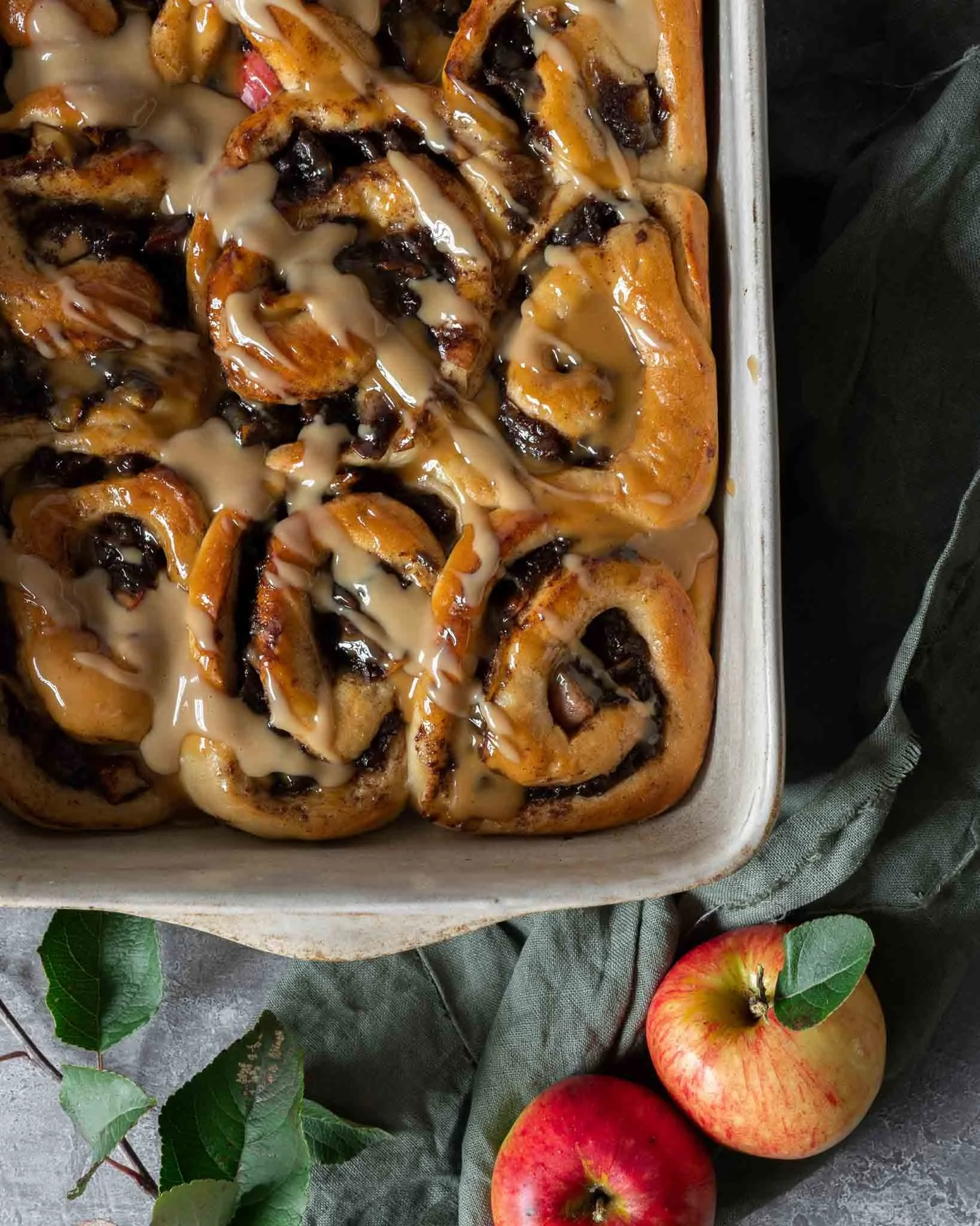 Caramel Apple Cinnamon Buns — A Vegan Visit