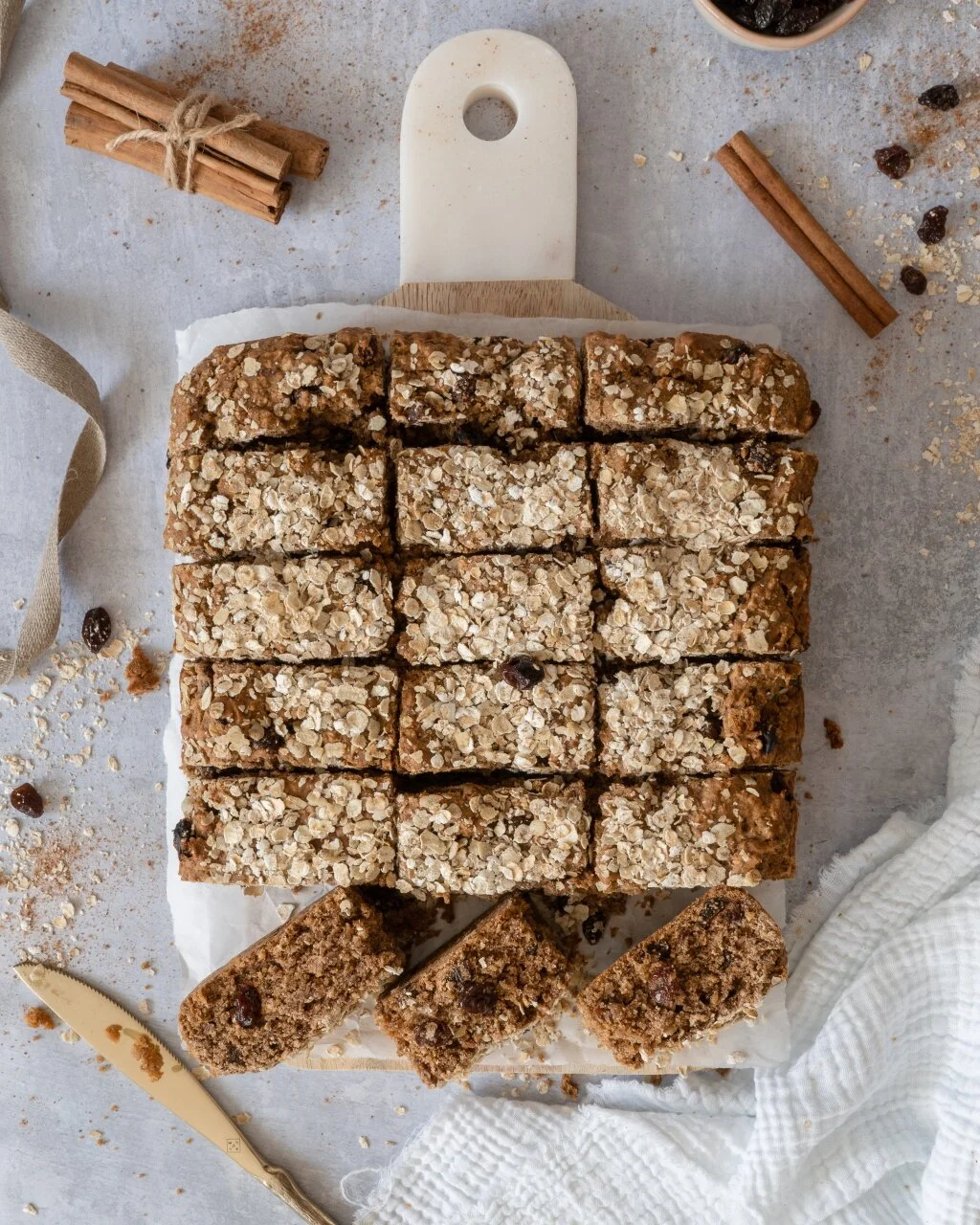 Cinnamon Raisin Elevenses Cake Bars (Gluten Free) — A Vegan Visit