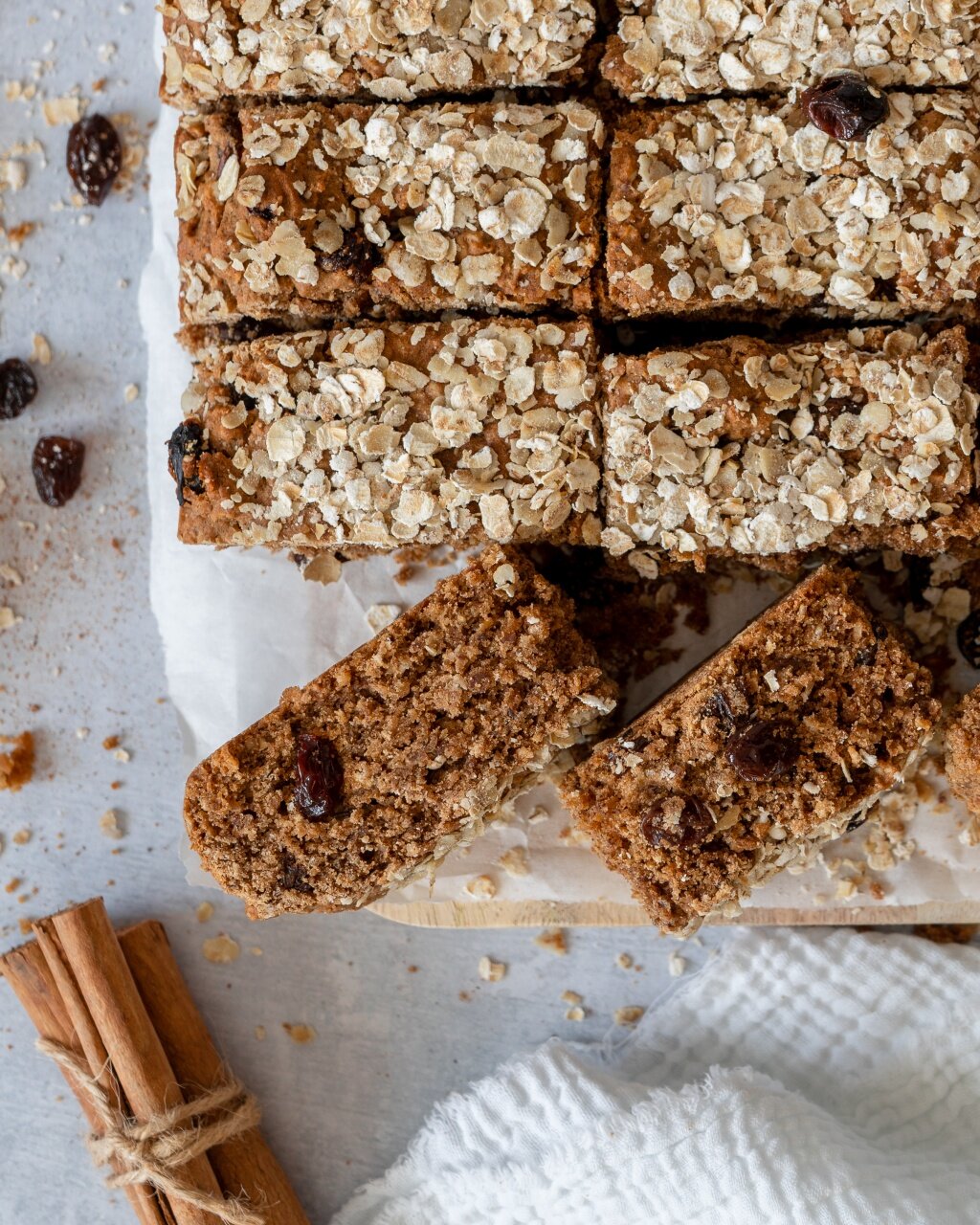 Cinnamon Raisin Elevenses Cake Bars (Gluten Free) — A Vegan Visit