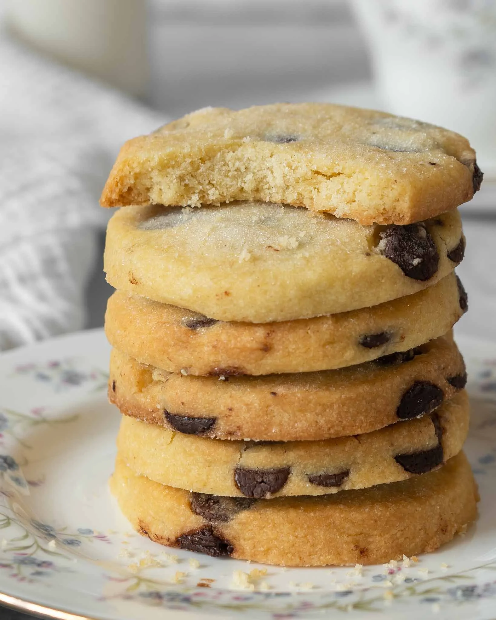 Chocolate Chip Shortbread Cookies — A Vegan Visit