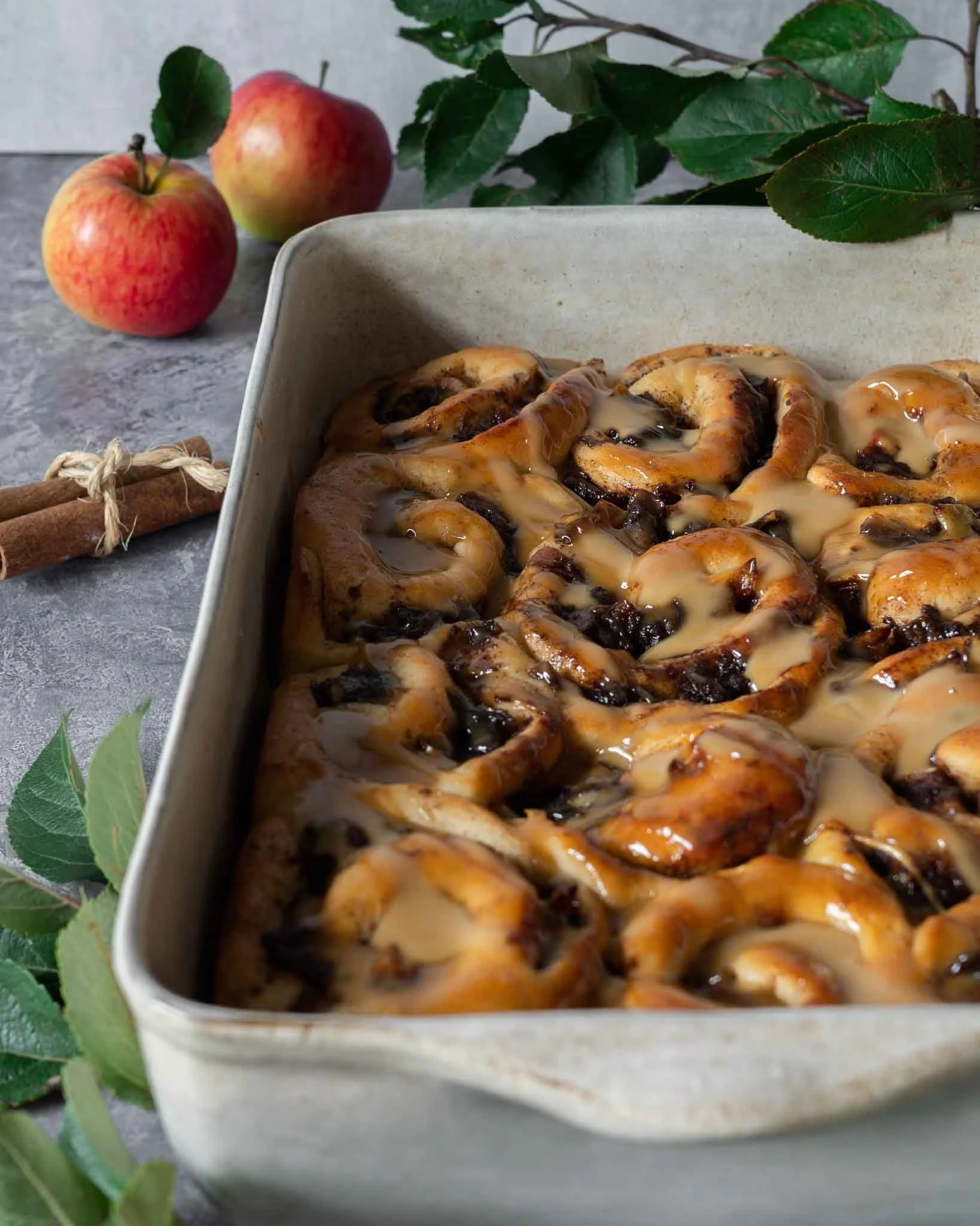 Caramel Apple Cinnamon Buns — A Vegan Visit