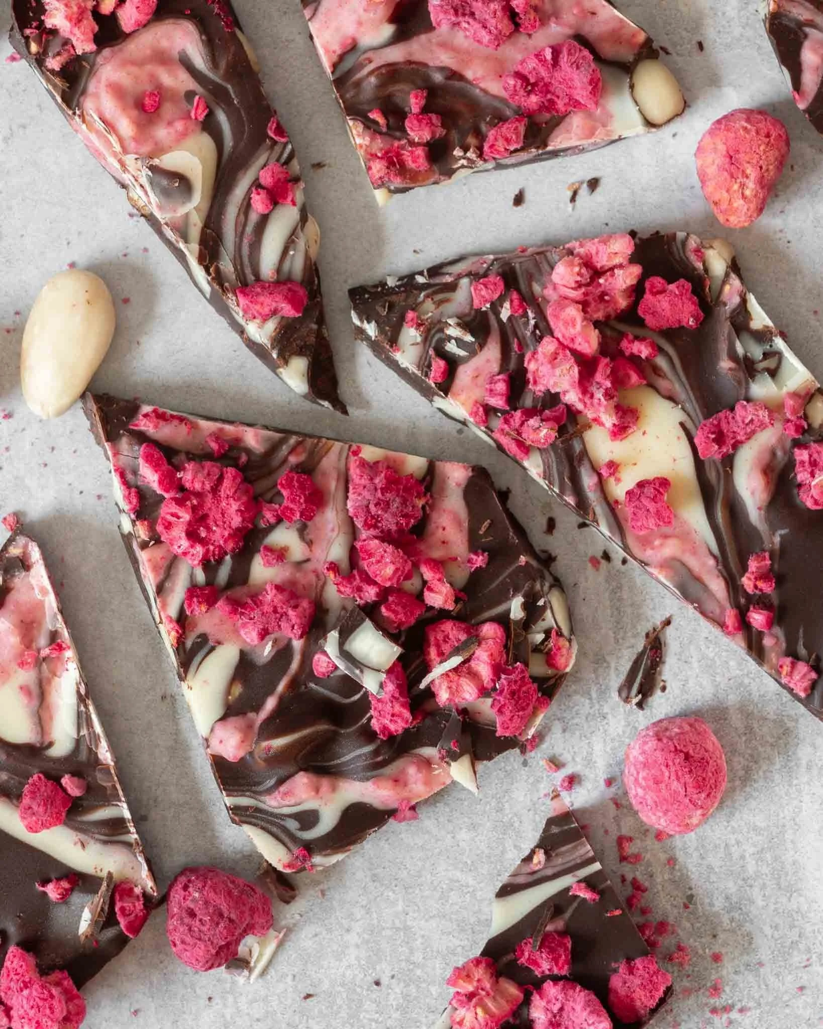 Raspberry Triple Chocolate Bark — A Vegan Visit