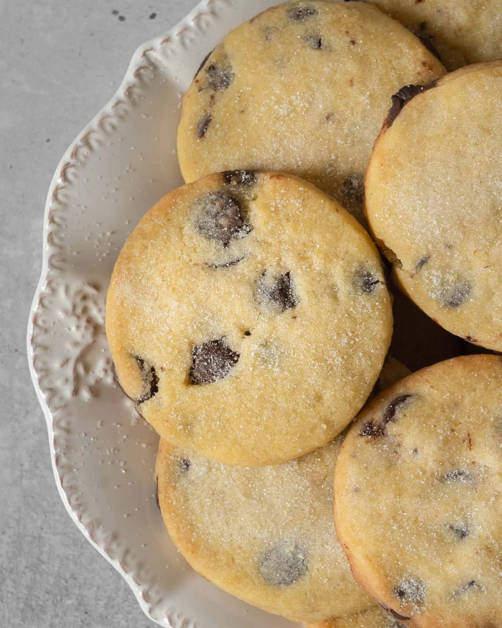 Chocolate Chip Shortbread Cookies — A Vegan Visit