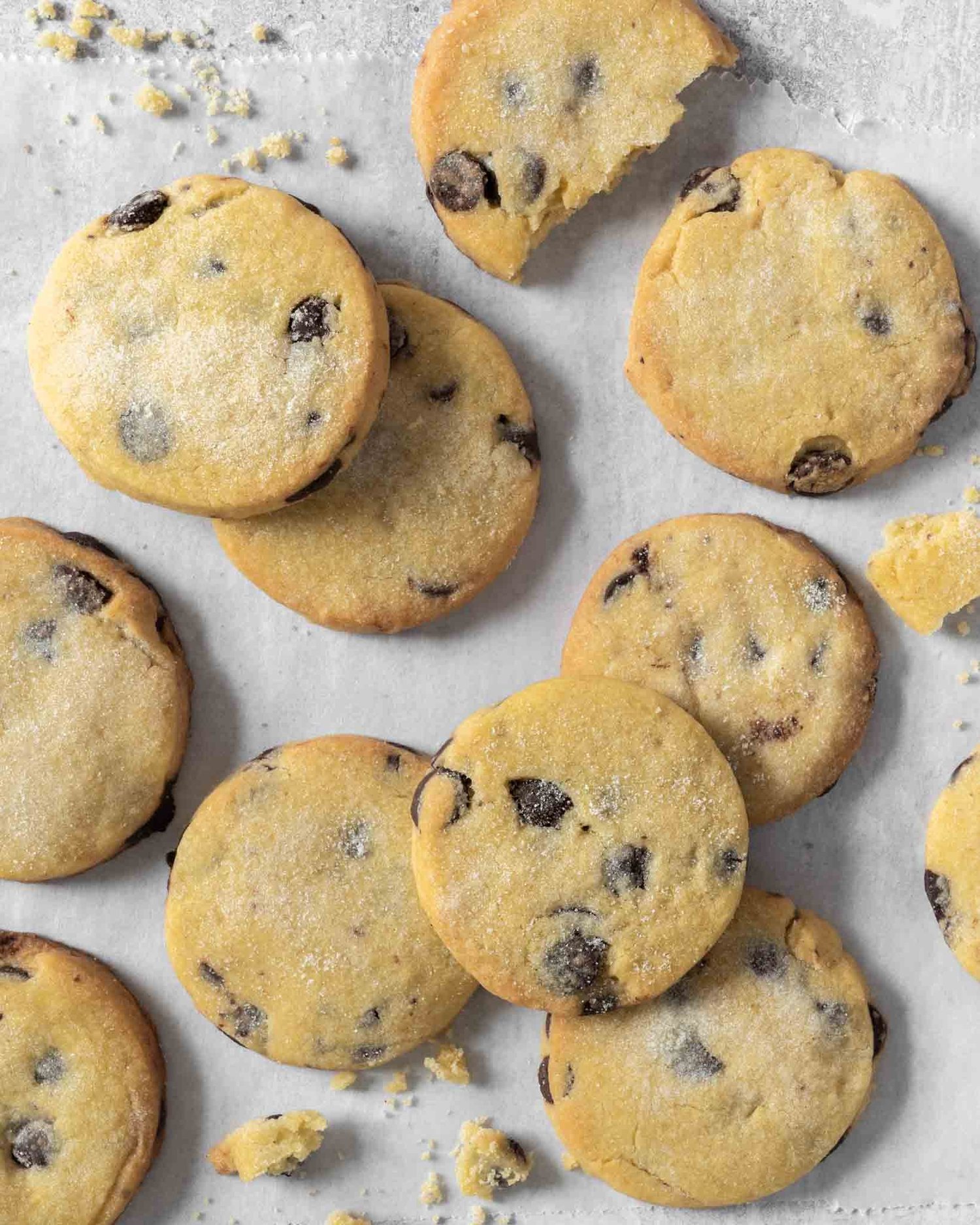 Chocolate Chip Shortbread Cookies — A Vegan Visit