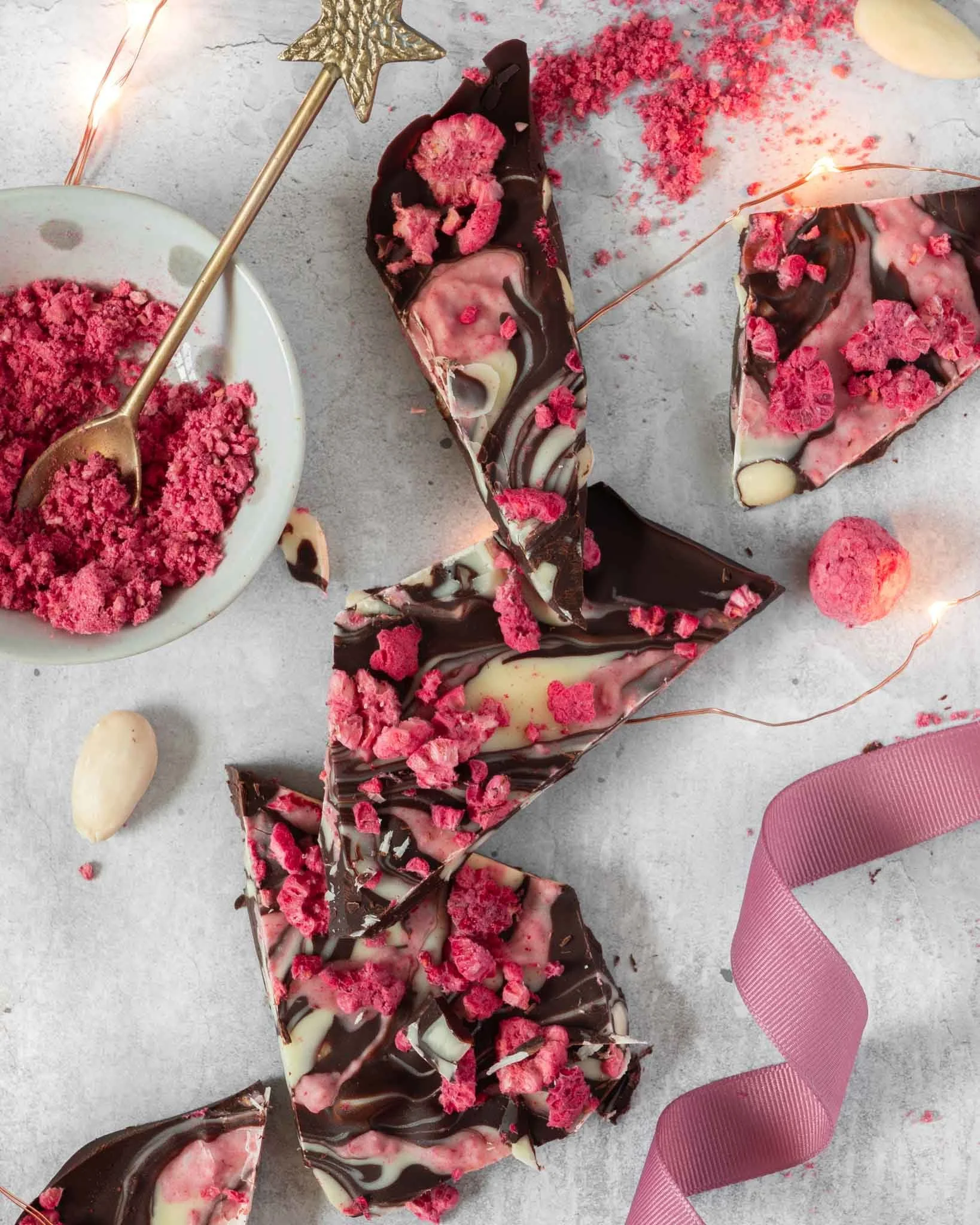 Raspberry Triple Chocolate Bark — A Vegan Visit