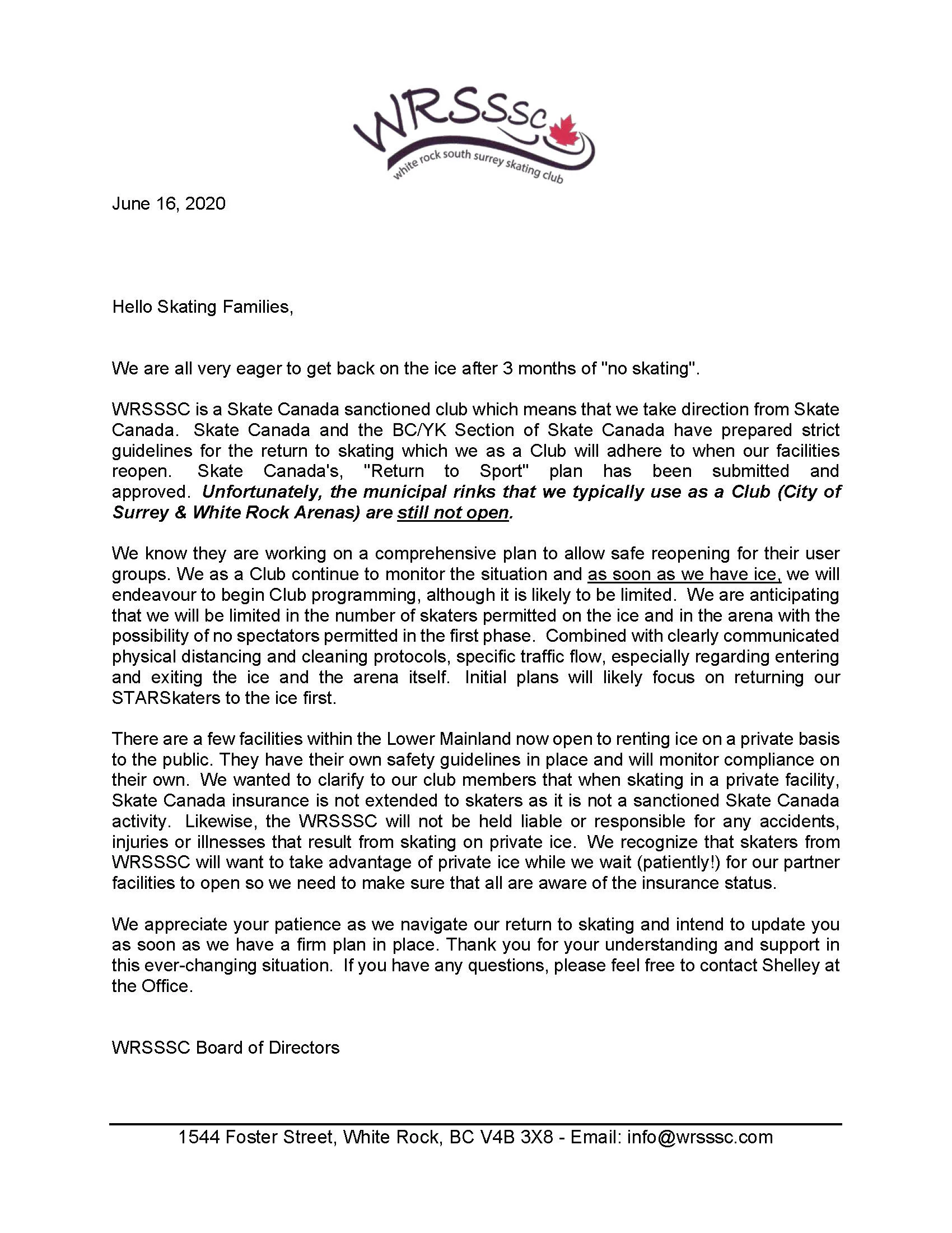 Club News — WRSSSC