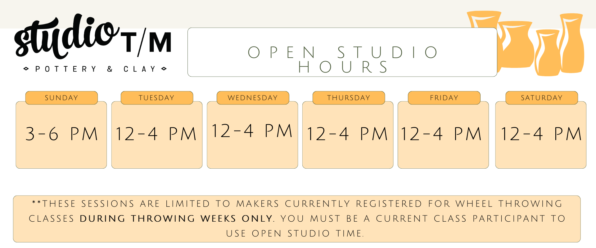 Open Studio — Studio Tm Ceramics