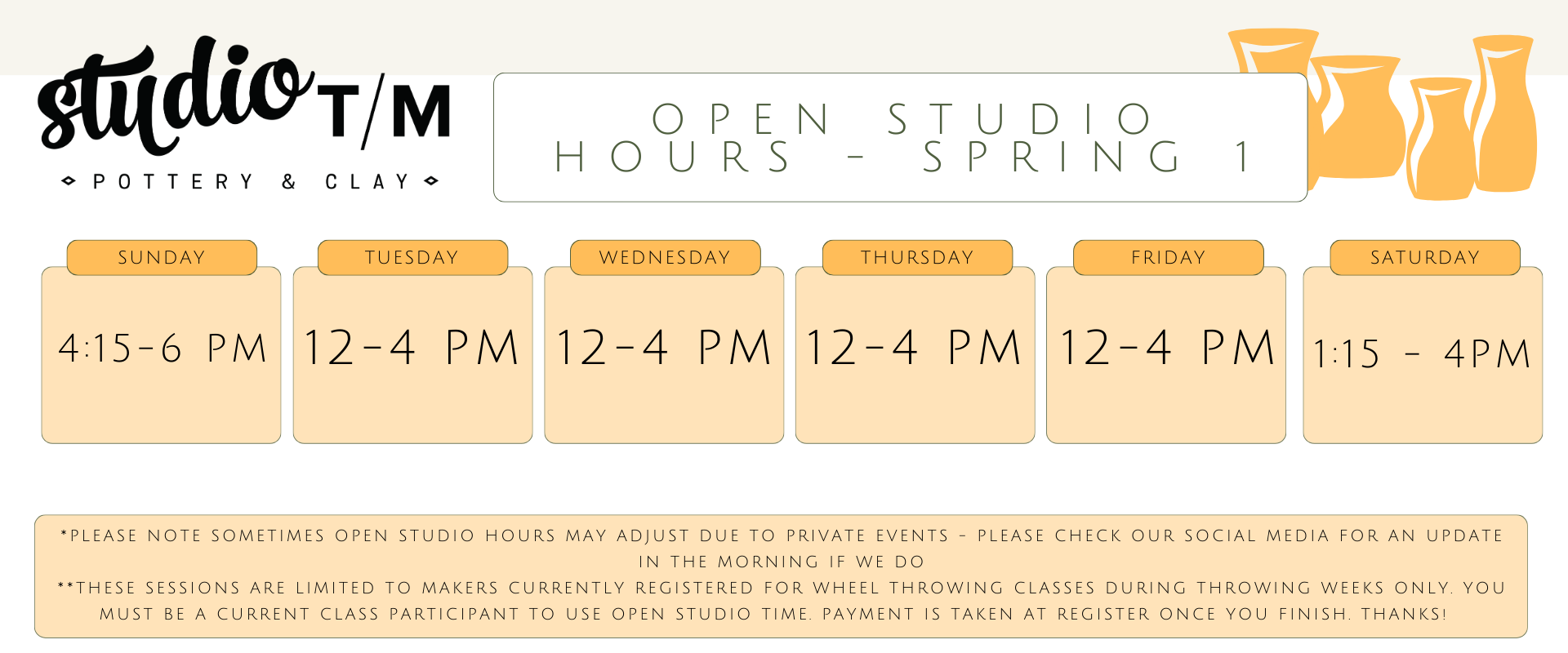 Open Studio — Studio Tm Ceramics