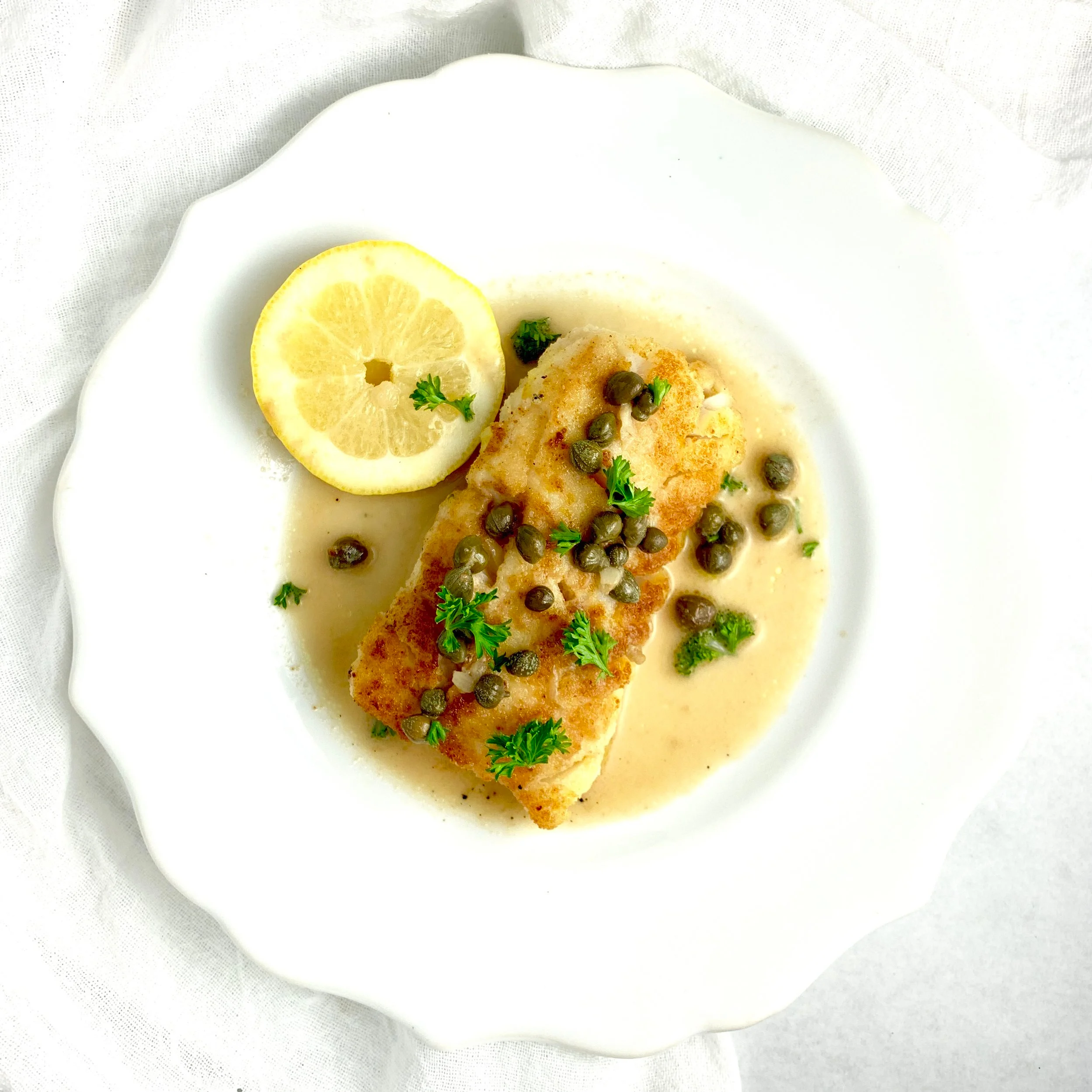 Creamy Cod Piccata — This Unrefined Life