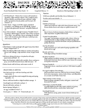 Sample Menus — DAI DUE
