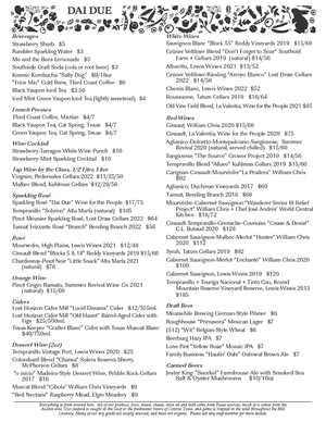 Sample Menus — DAI DUE