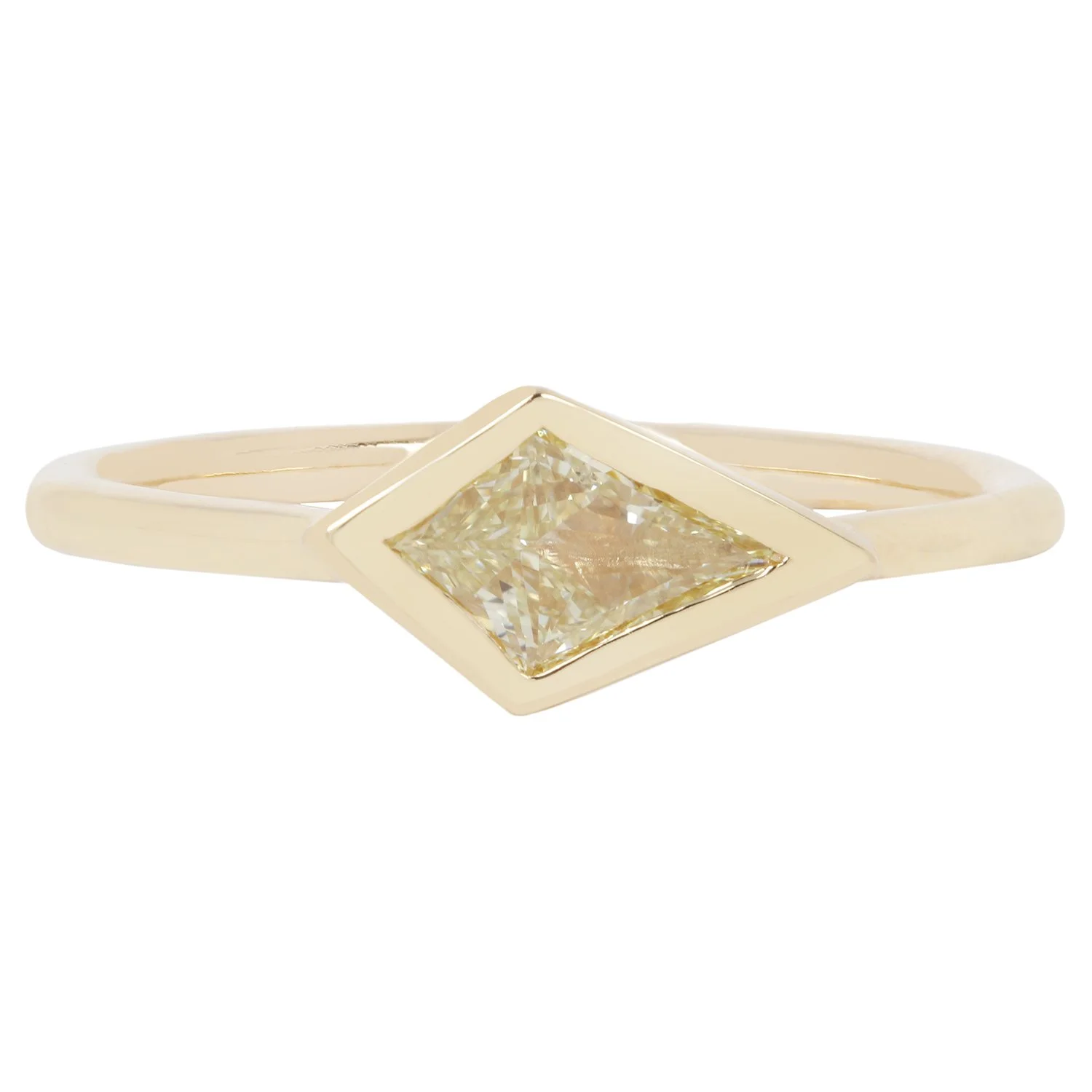 Yellow Diamond Kite Solitaire — Adeline Jewelry