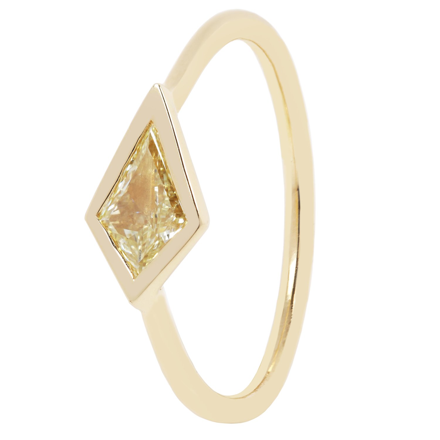 Yellow Diamond Kite Solitaire — Adeline Jewelry