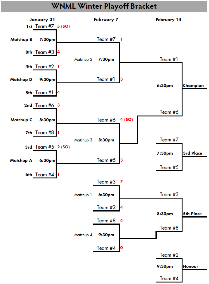 WNML (Men's 45+) — Bill Bolton Arena