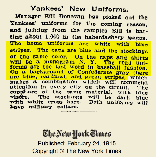 The 1914 Yankees Uniforms Were Sentenced to Sing Sing Prison — Todd ...